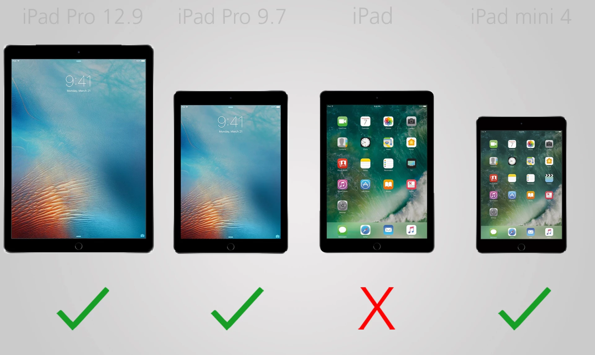 Comparing the four current iPads: iPad Pro vs. iPad and iPad mini 4