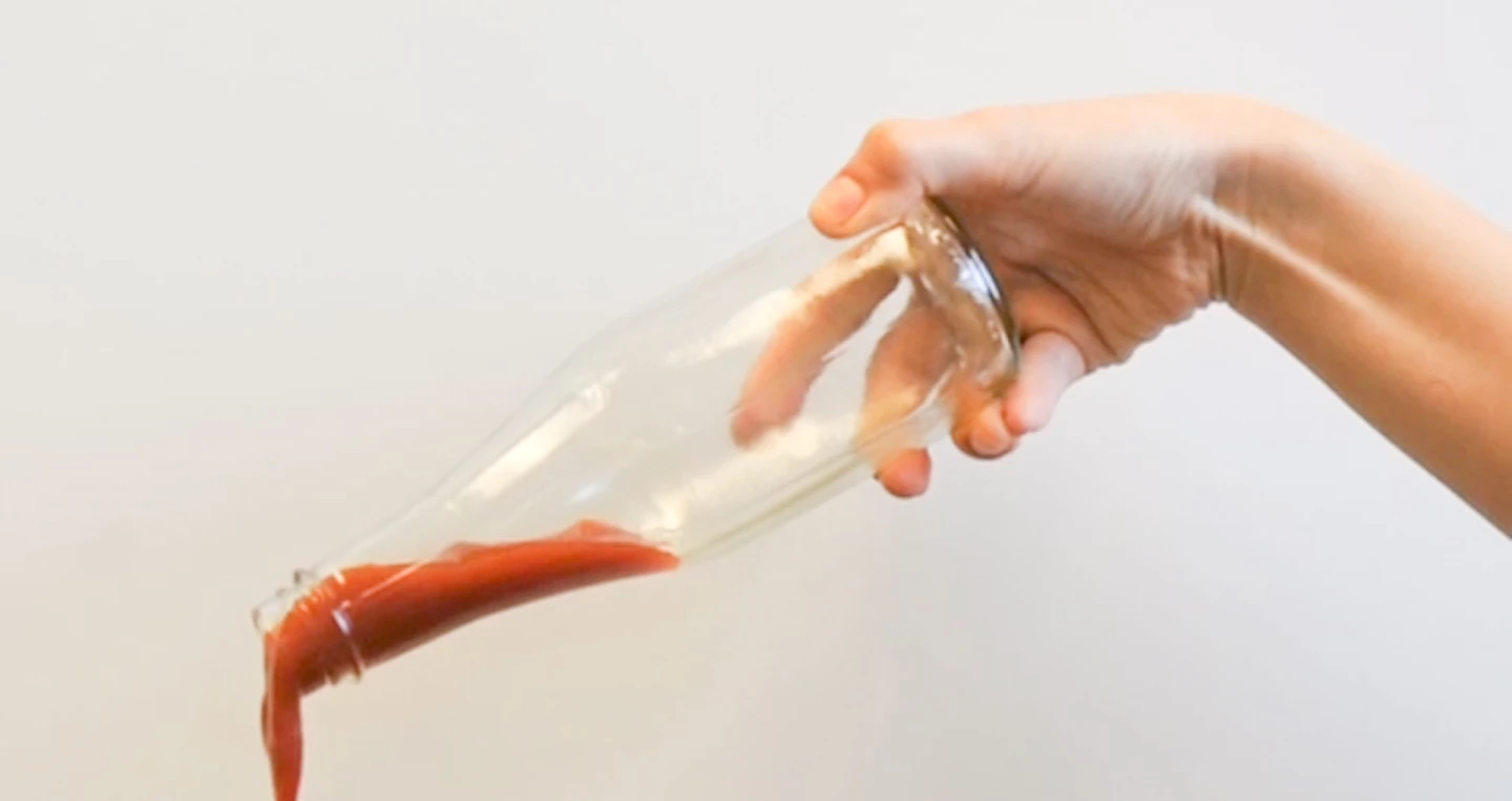 LiquiGlide coating means you'll never waste a drop of ketchup again