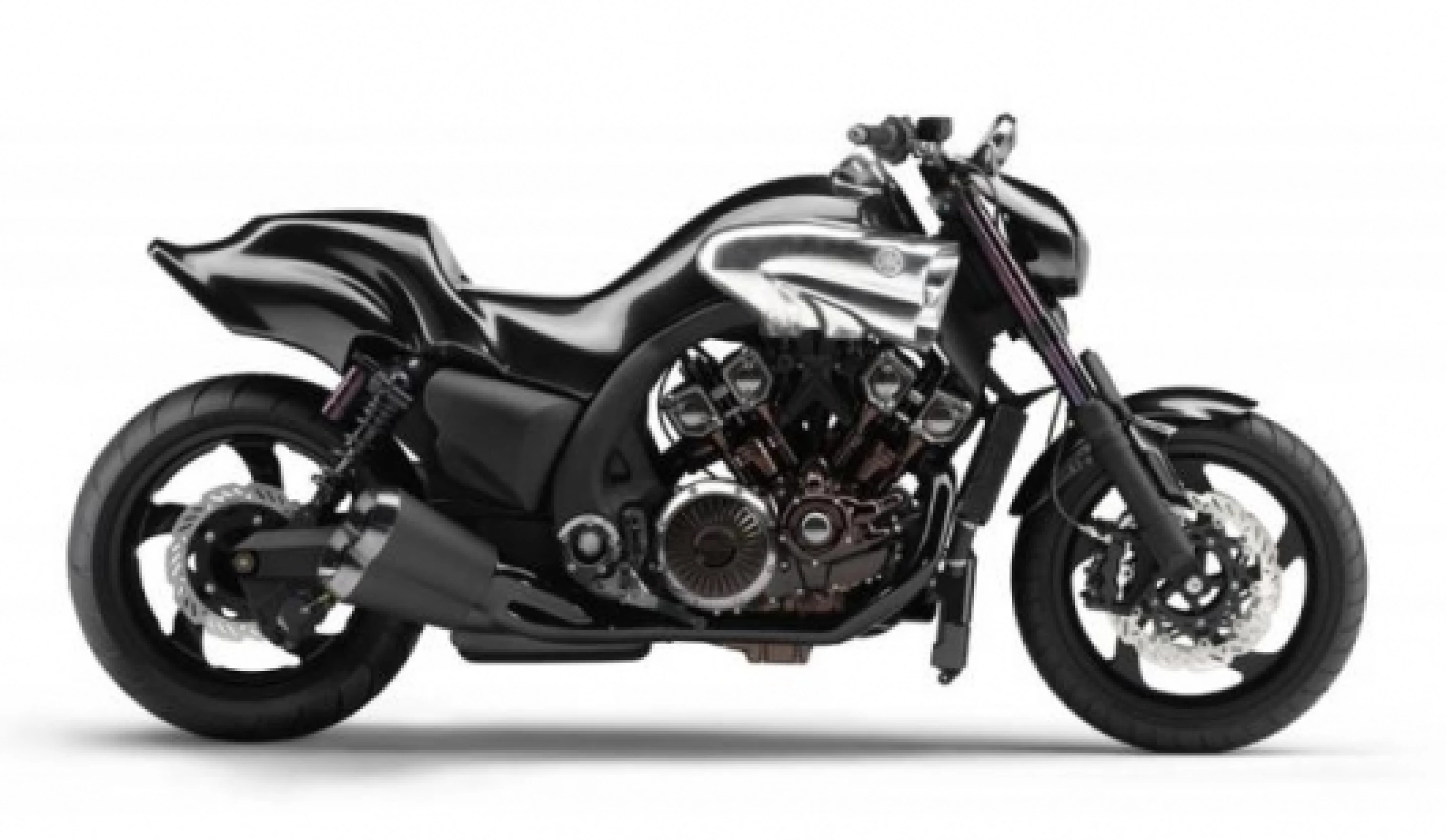 Yamaha V-Max 2005 and MT-OS concept bikes