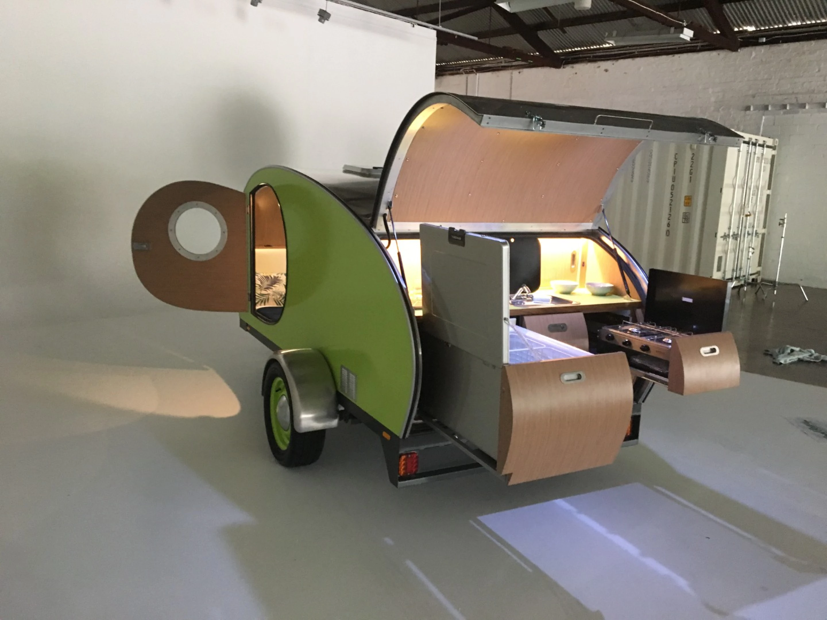 Cool Beans adds extra curves and color to the humble teardrop trailer