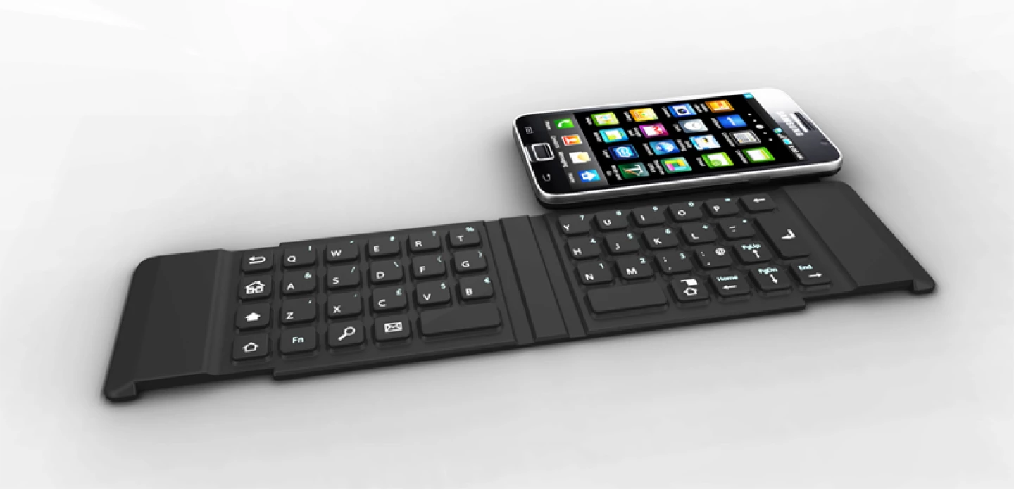 one2TOUCH foldable full-sized NFC keyboards for smartphones and tablets