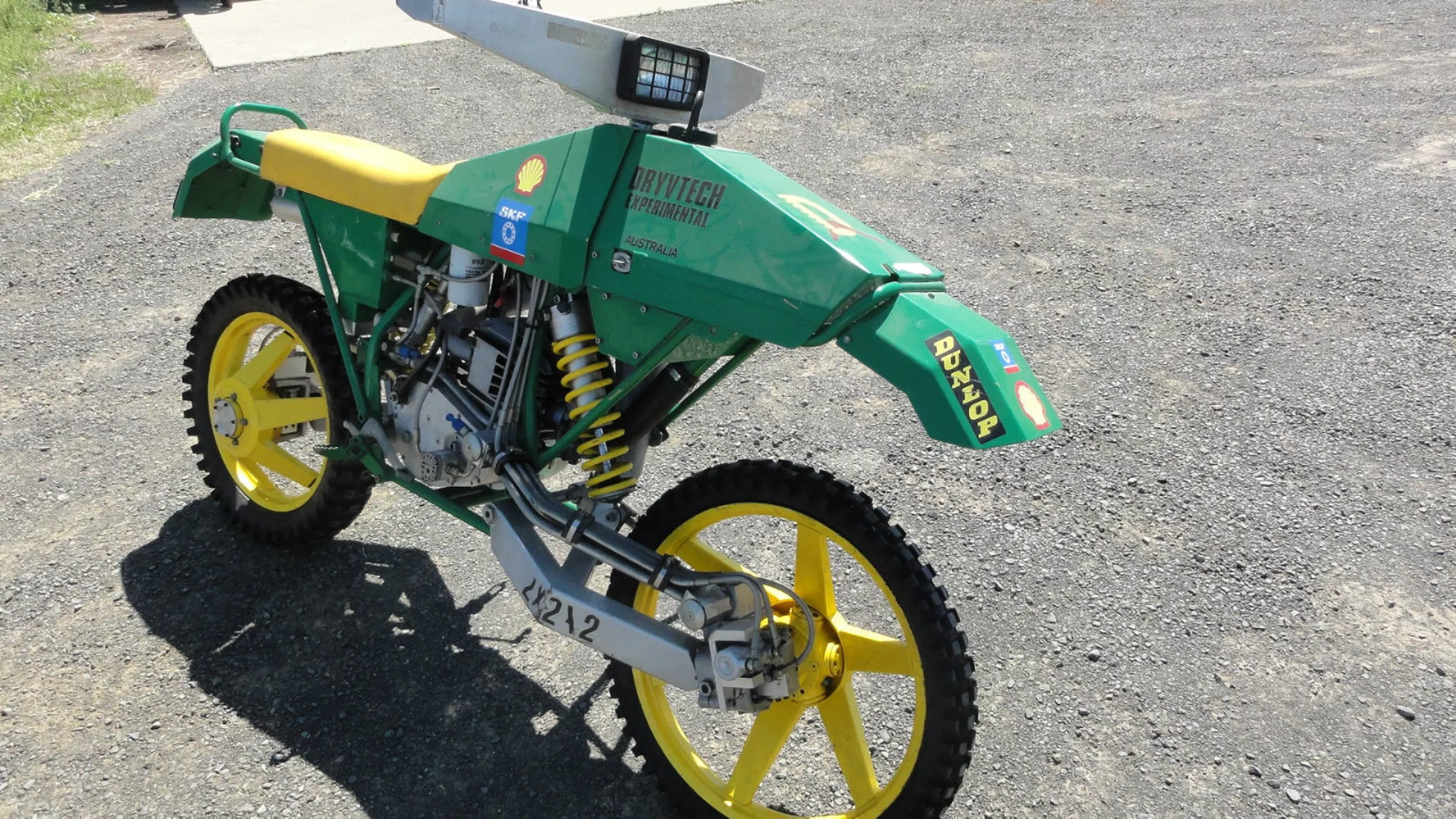 Drysdale's unique 2-wheel drive, 2-wheel steering motorcycle up for grabs