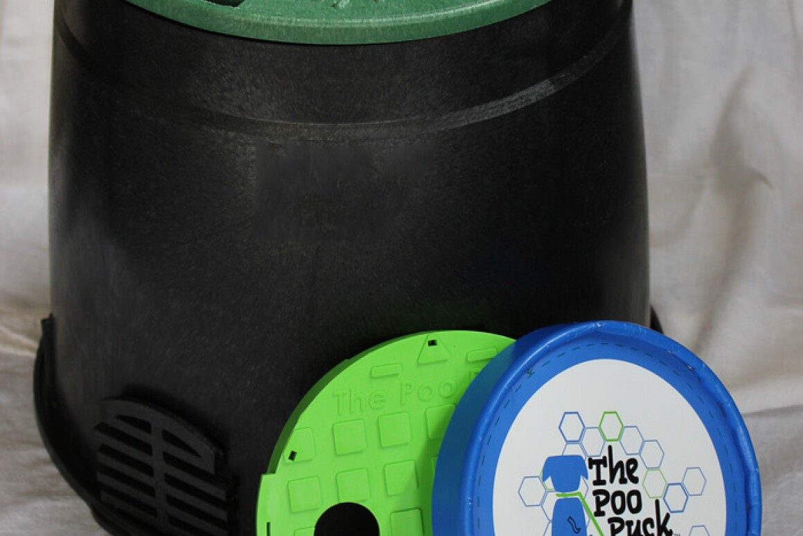 Poo Puck cleans up dog waste with ease
