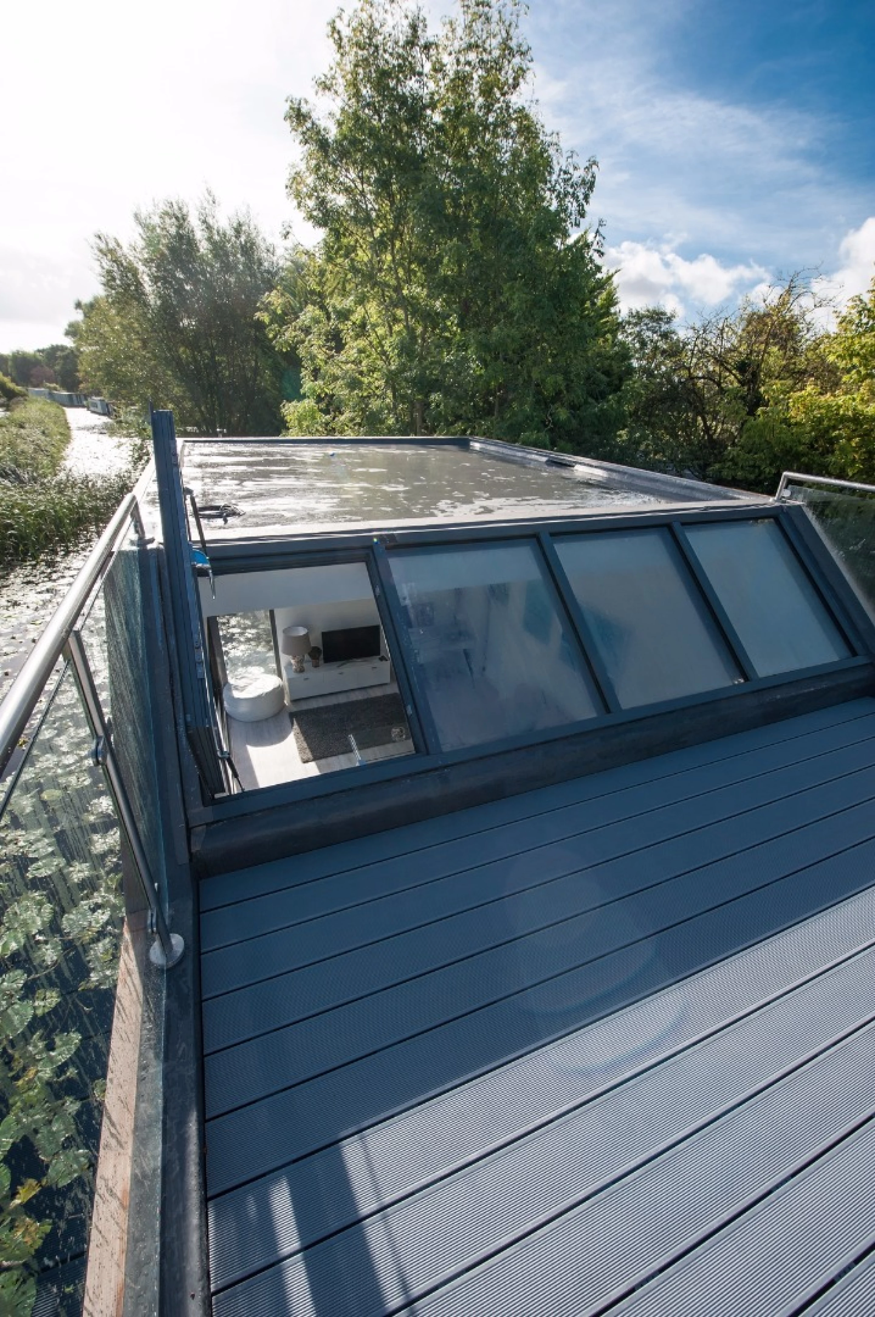 UK floating home offers a taste of luxury on the water