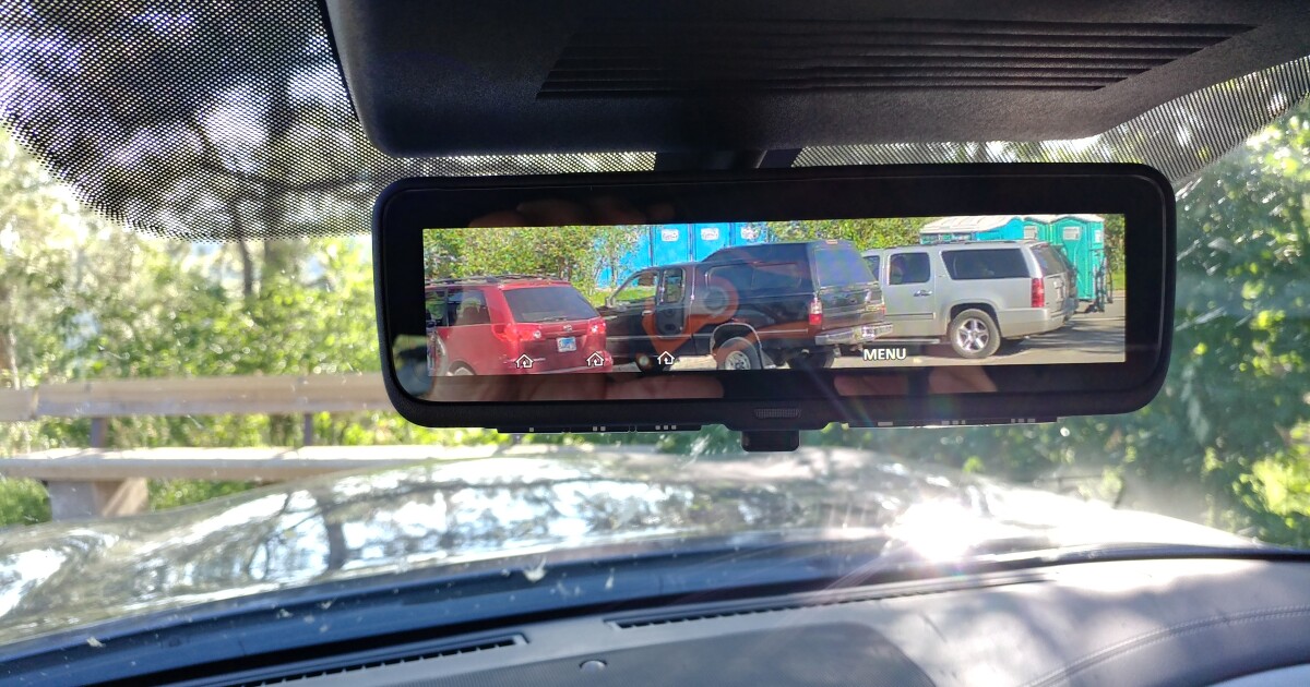 inside car view mirror