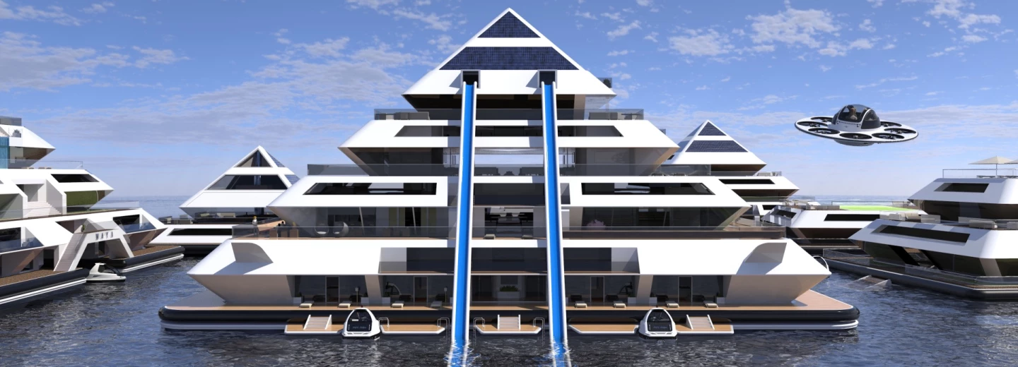The ambitious plan to build a city of floating pyramids