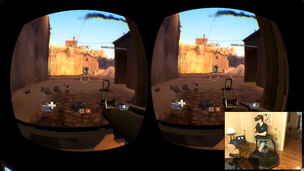 Virtuix Omni and Oculus Rift come together for literal running and gunning