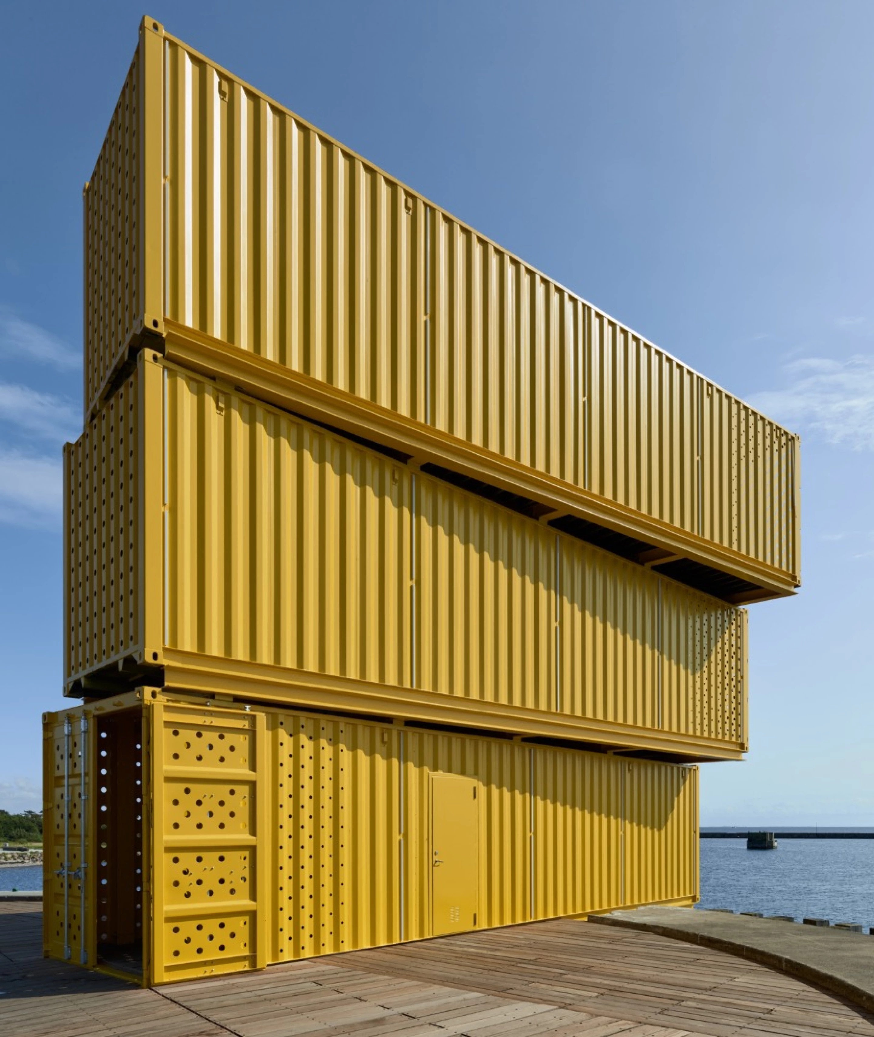 Shipping container water sports center makes a splash