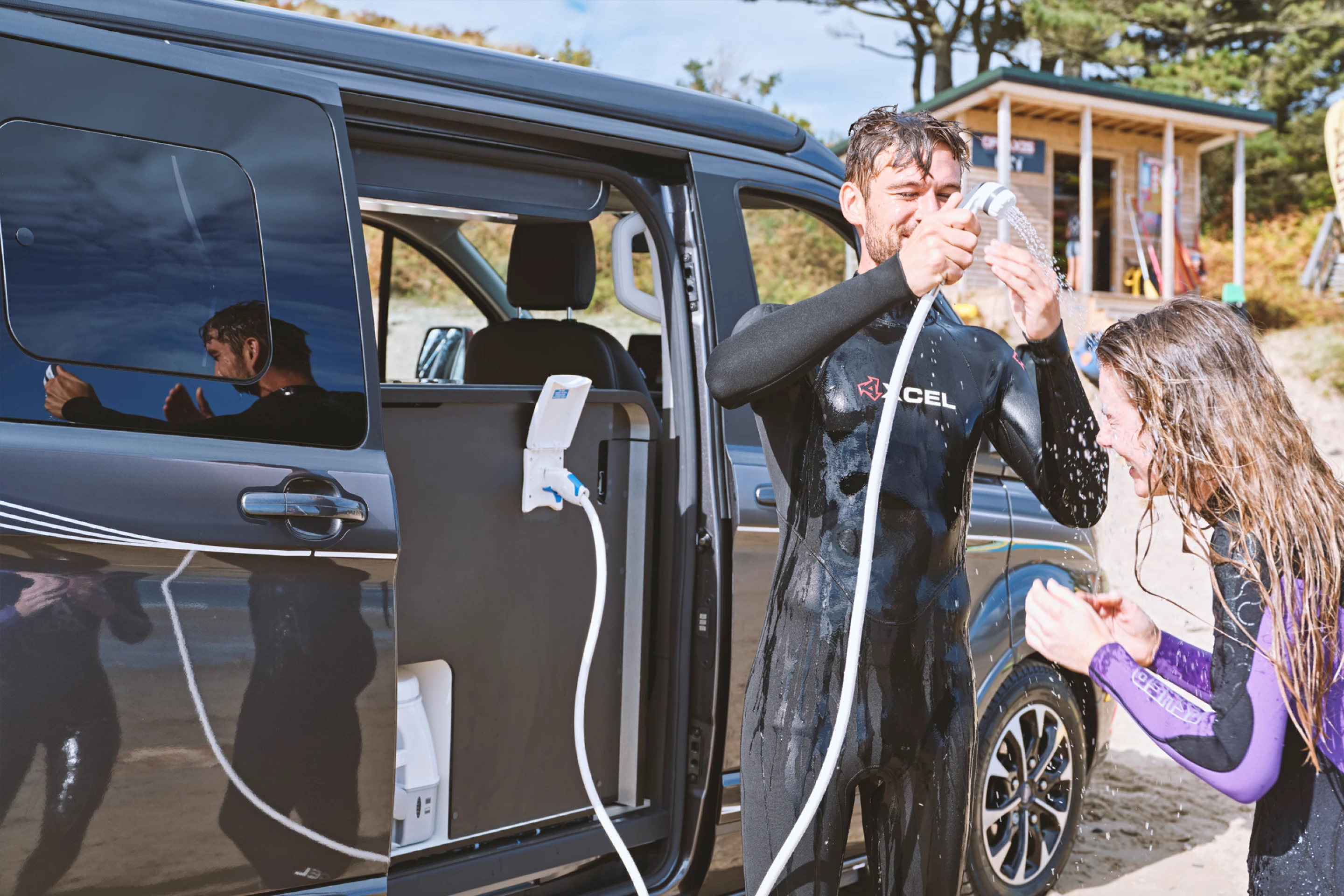 Swift mini-camper van packs work-to-weekend flex and pop-out bathroom