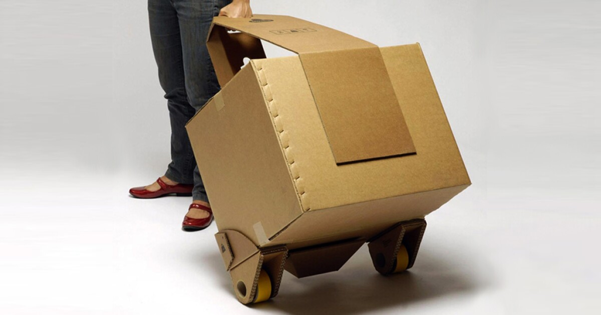 Move-it: recyclable, removable cardboard parts that turn a box into a ...