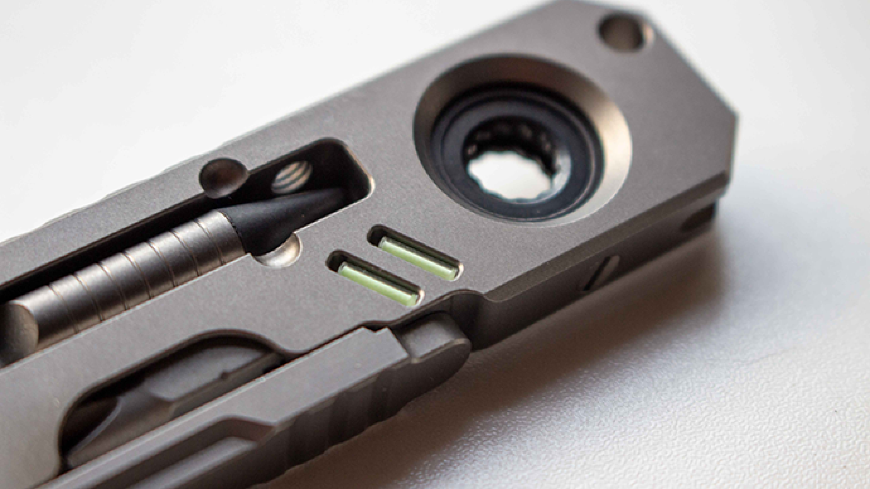 Titanium multi-tool packs a ratcheting driver and an everlasting pencil