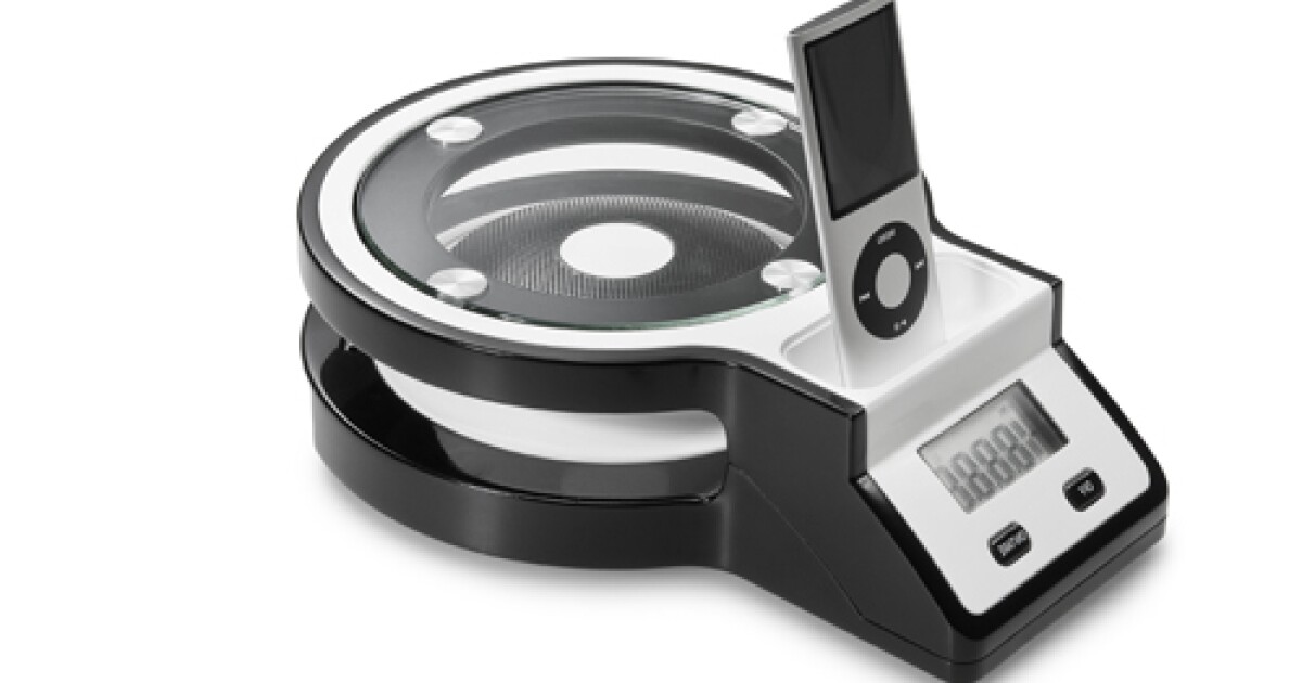 Rihanna kitchen scales with in-built iPod dock