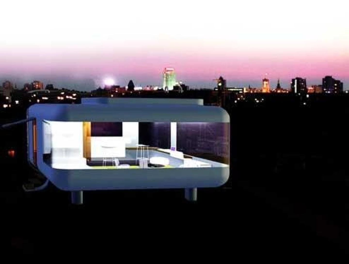 The LoftCube – designed to be airlifted in to the free space on top of ...