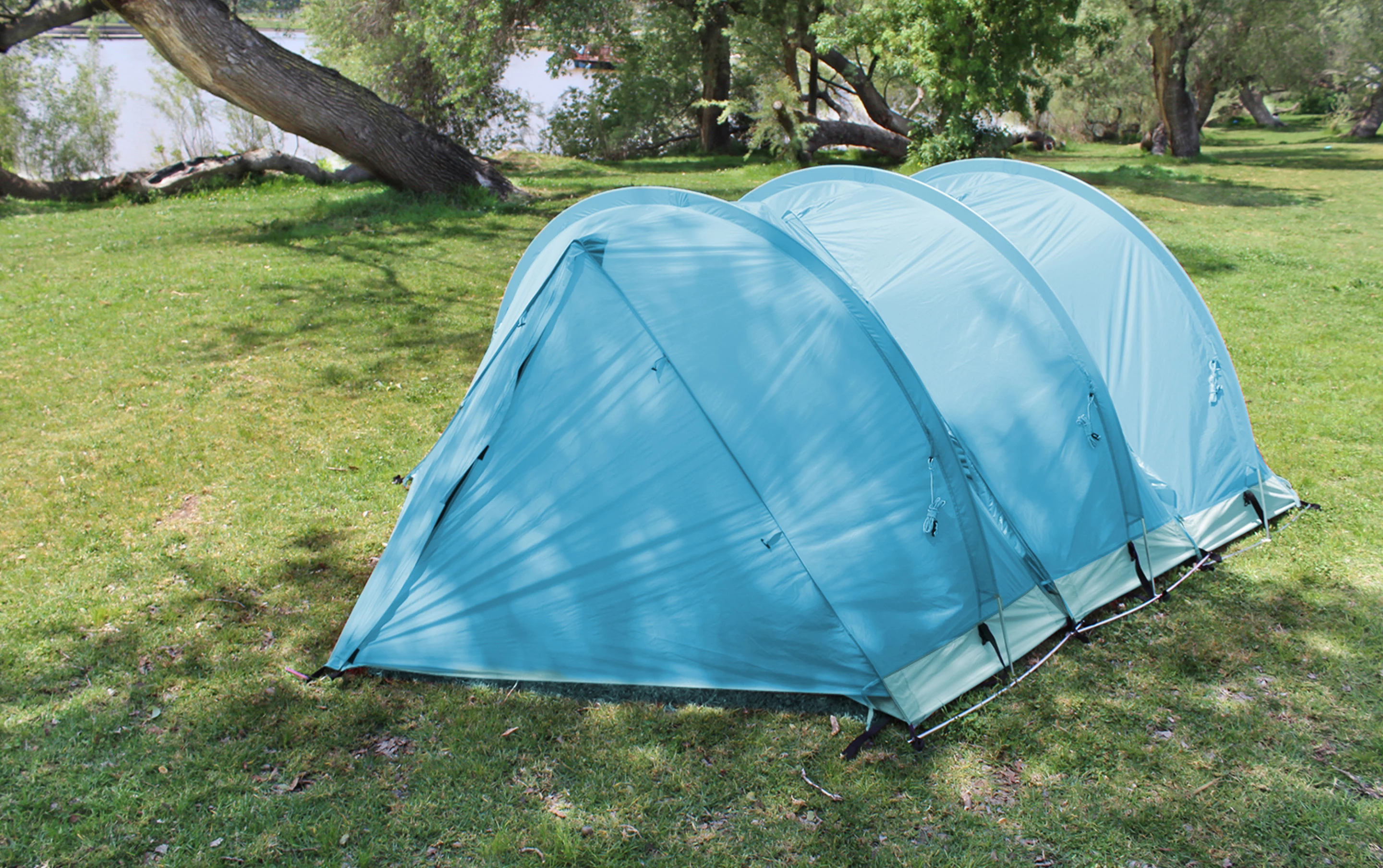 RhinoWolf modular, all-in-one tent system sleeps one or 100