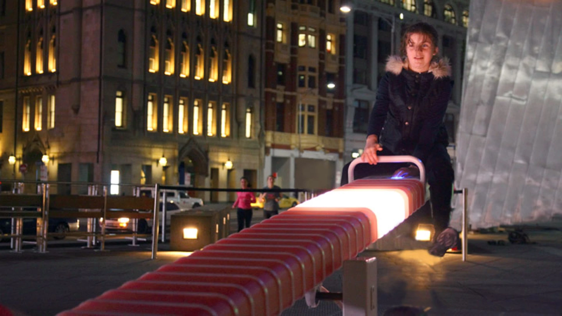 LED seesaw gives illuminated physics lesson … remains fun
