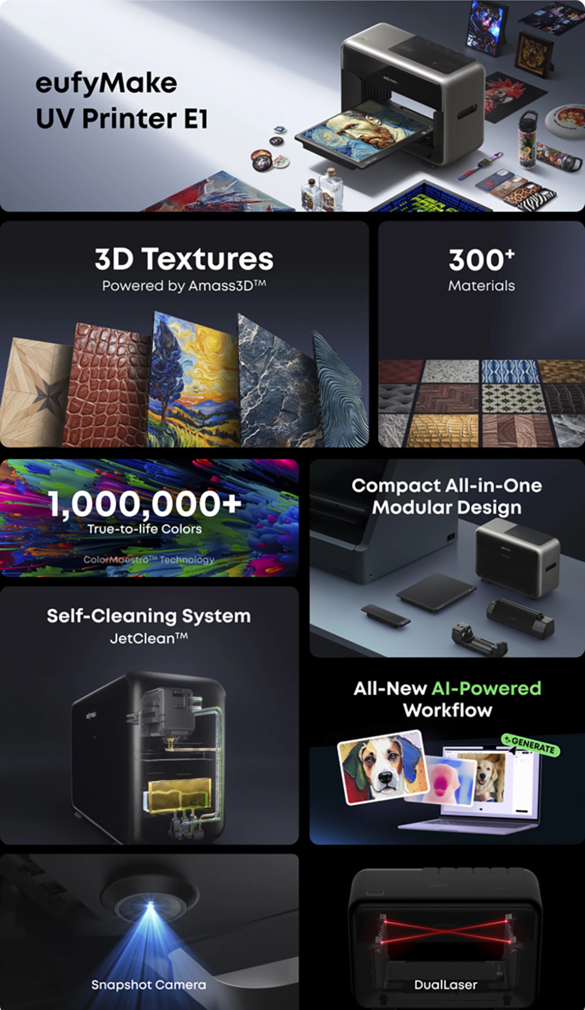 EufyMake E1: The first personal 3D texture UV printer