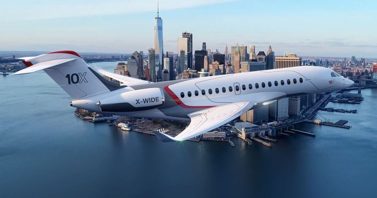 Dassault unveils Falcon 10X business jet with world's largest cabin