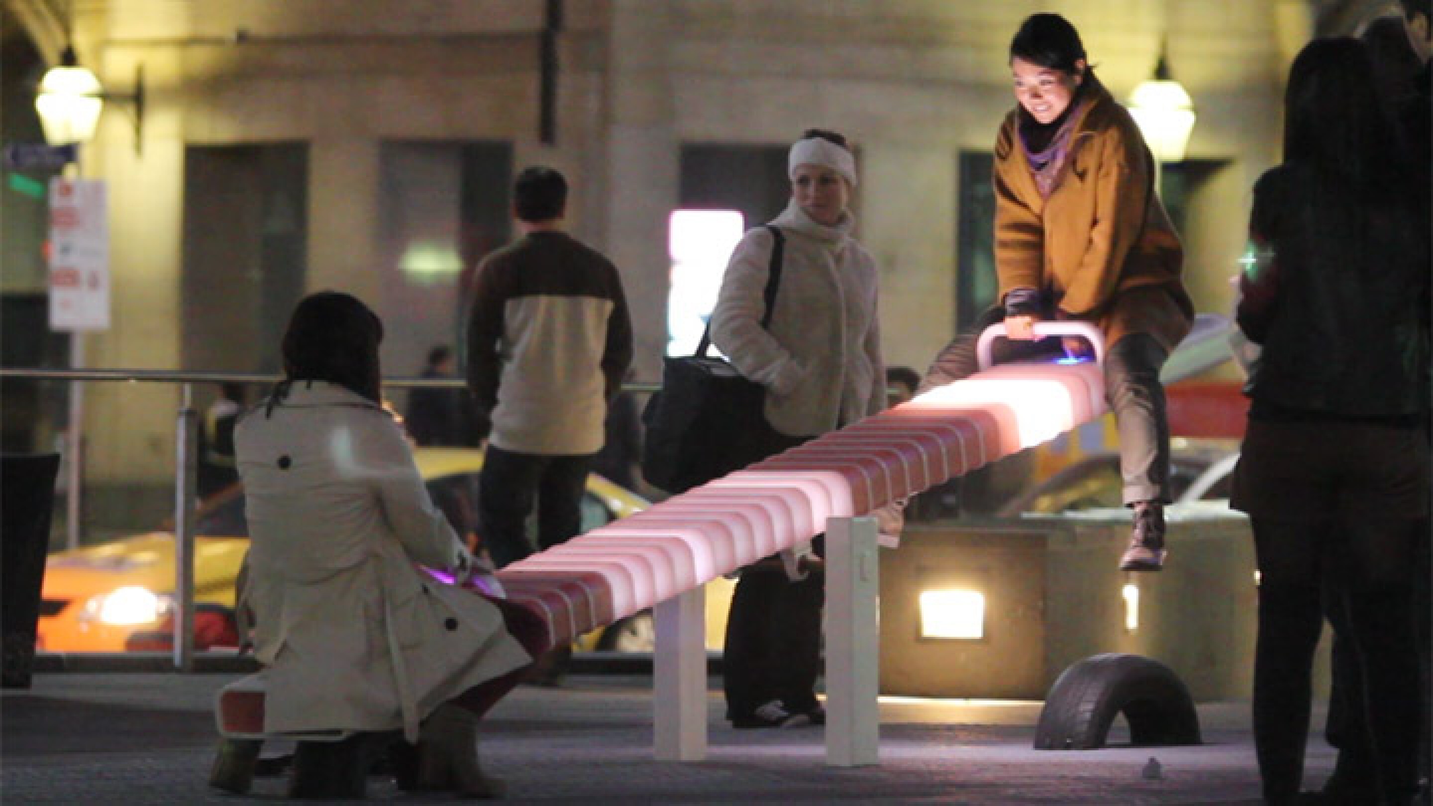 LED seesaw gives illuminated physics lesson … remains fun