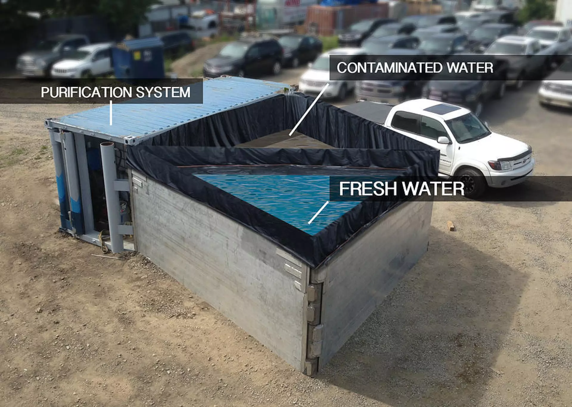 X-Tainer shipping container expands into a giant pavilion