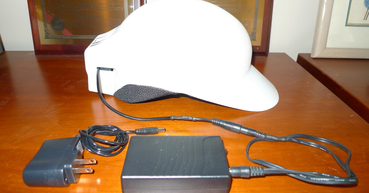 Feher's air-conditioned baseball cap is one for the hot heads