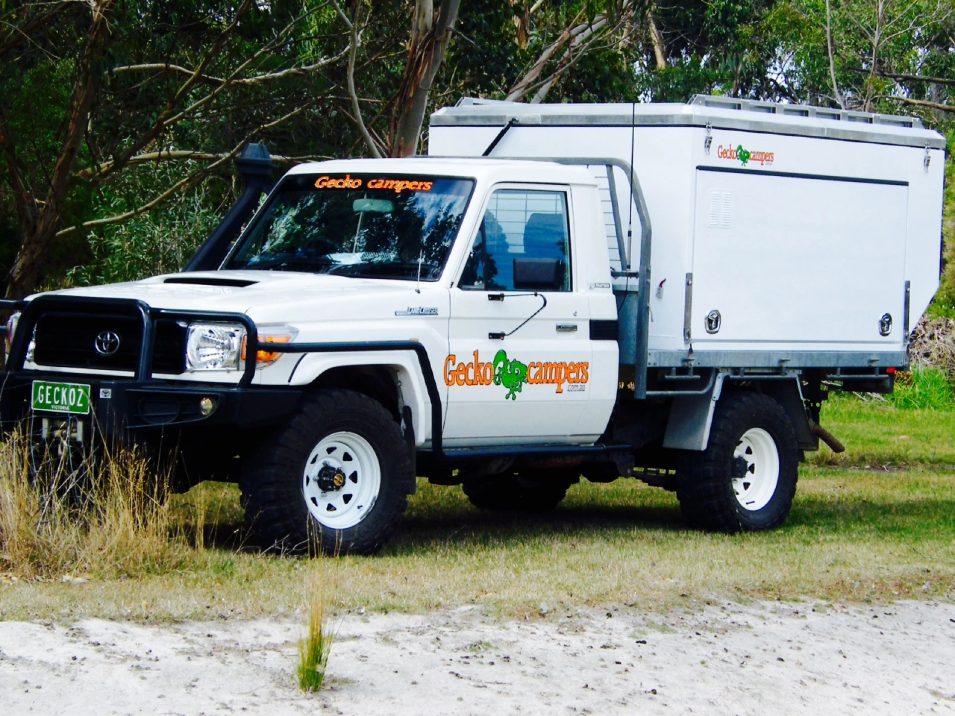 Gecko camper flips and folds to make your truck home