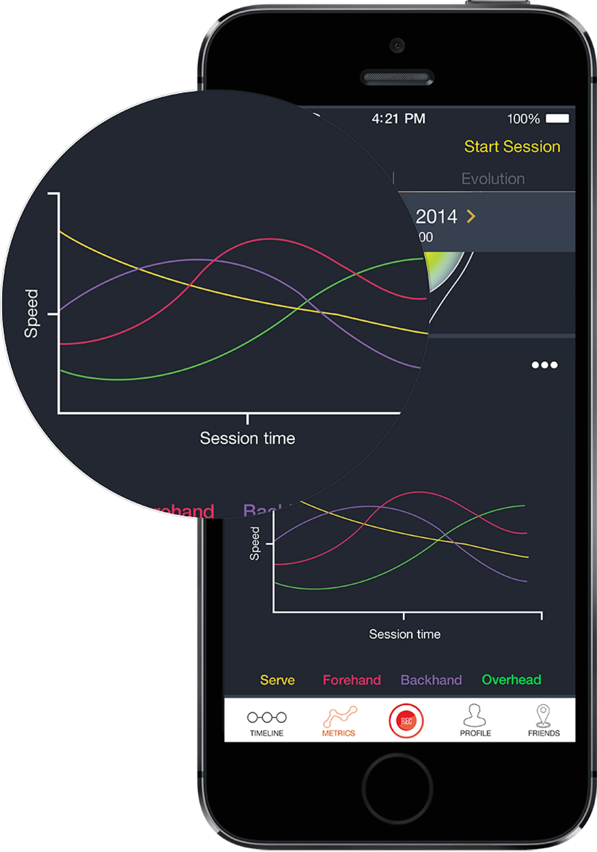 Shot Stats Challenger performance meter tracks your tennis racket