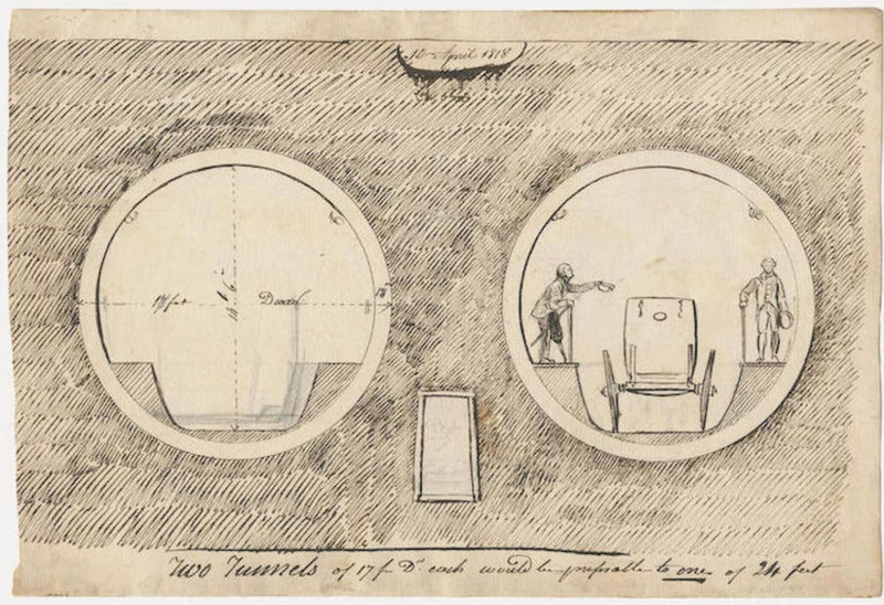 Historic plans for world's first underwater tunnel go on sale