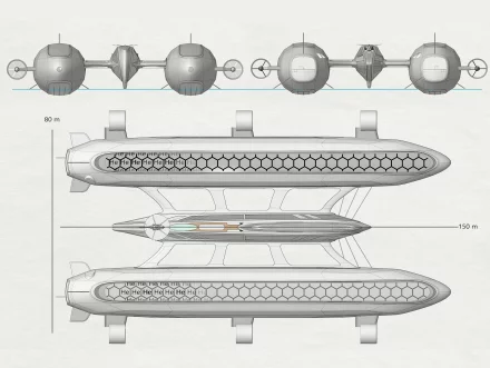 Majestic flying catamaran concept reimagines the blimp