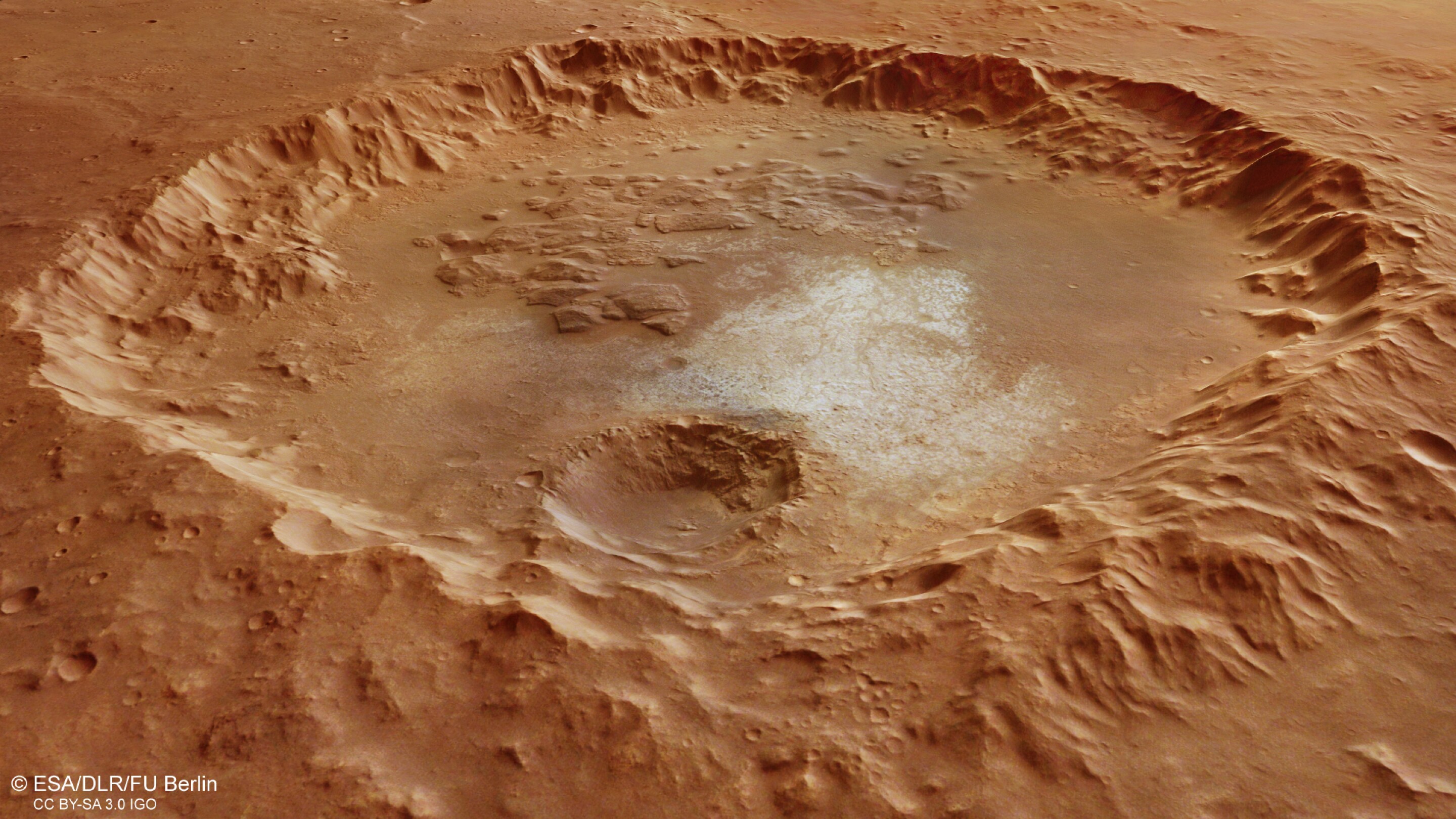Mars Express captures rare "upside down" image of the Red Planet
