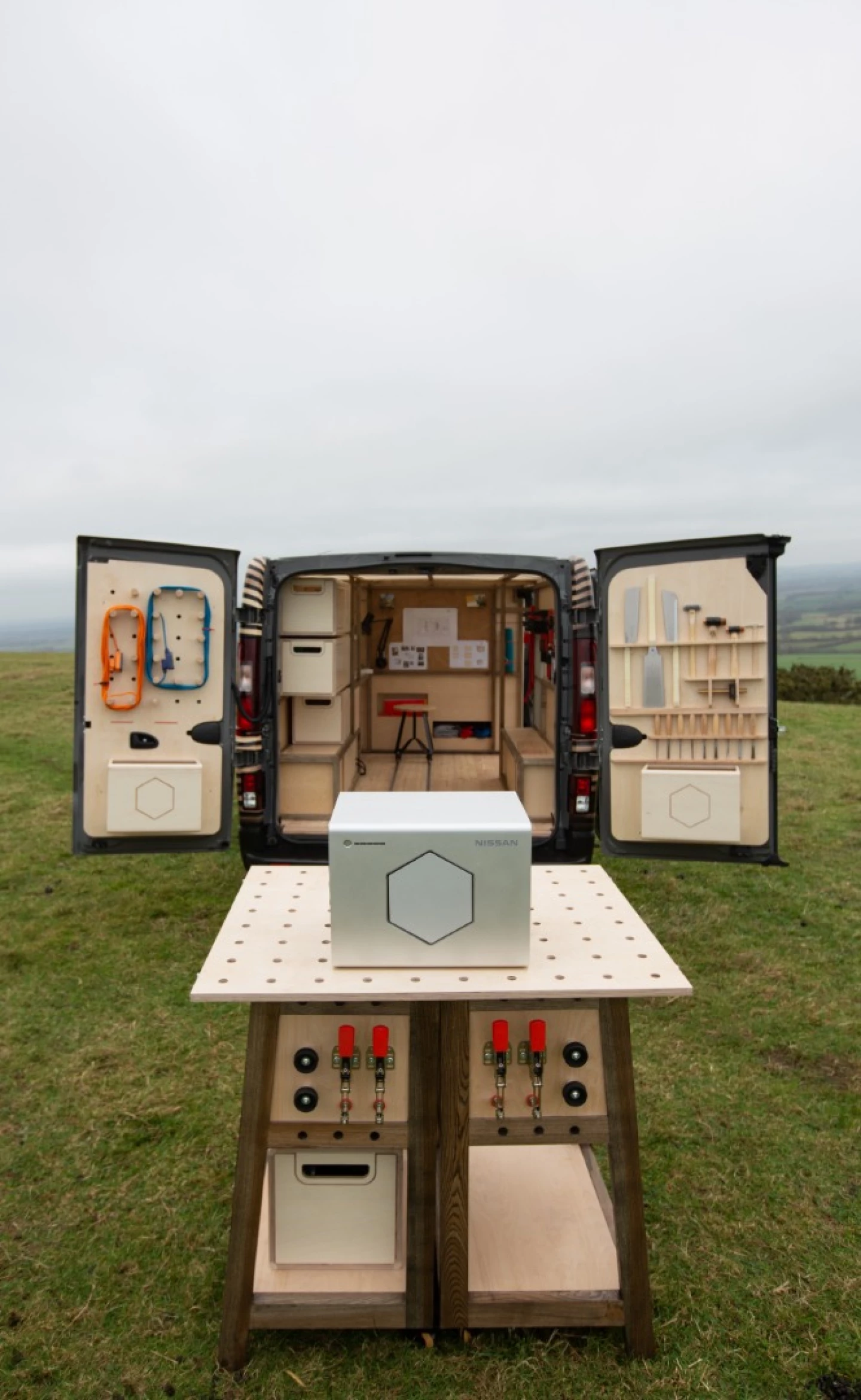 Nissan builds mobile woodworking shop into NV300 Concept-van