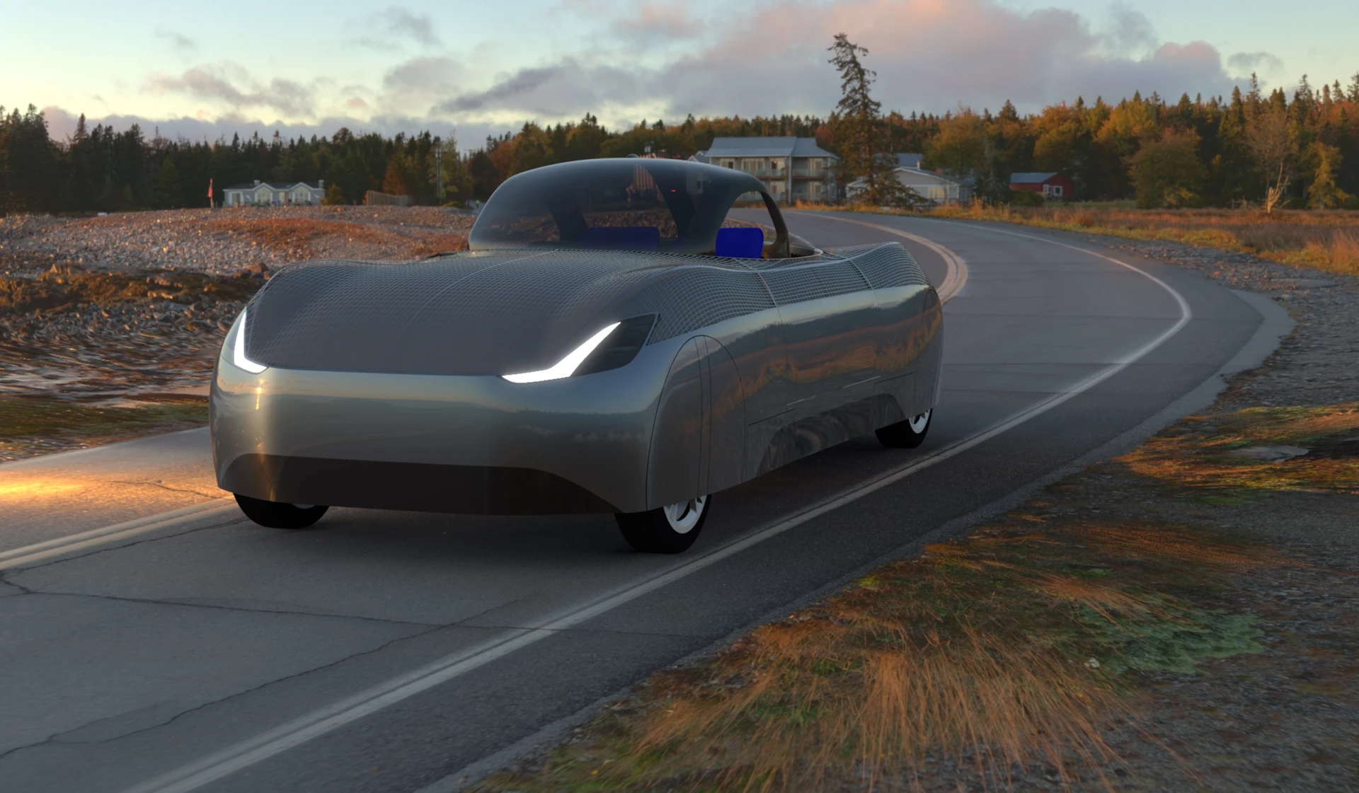 Astonishing eVTOL flying car design uses side panels as biplane wings