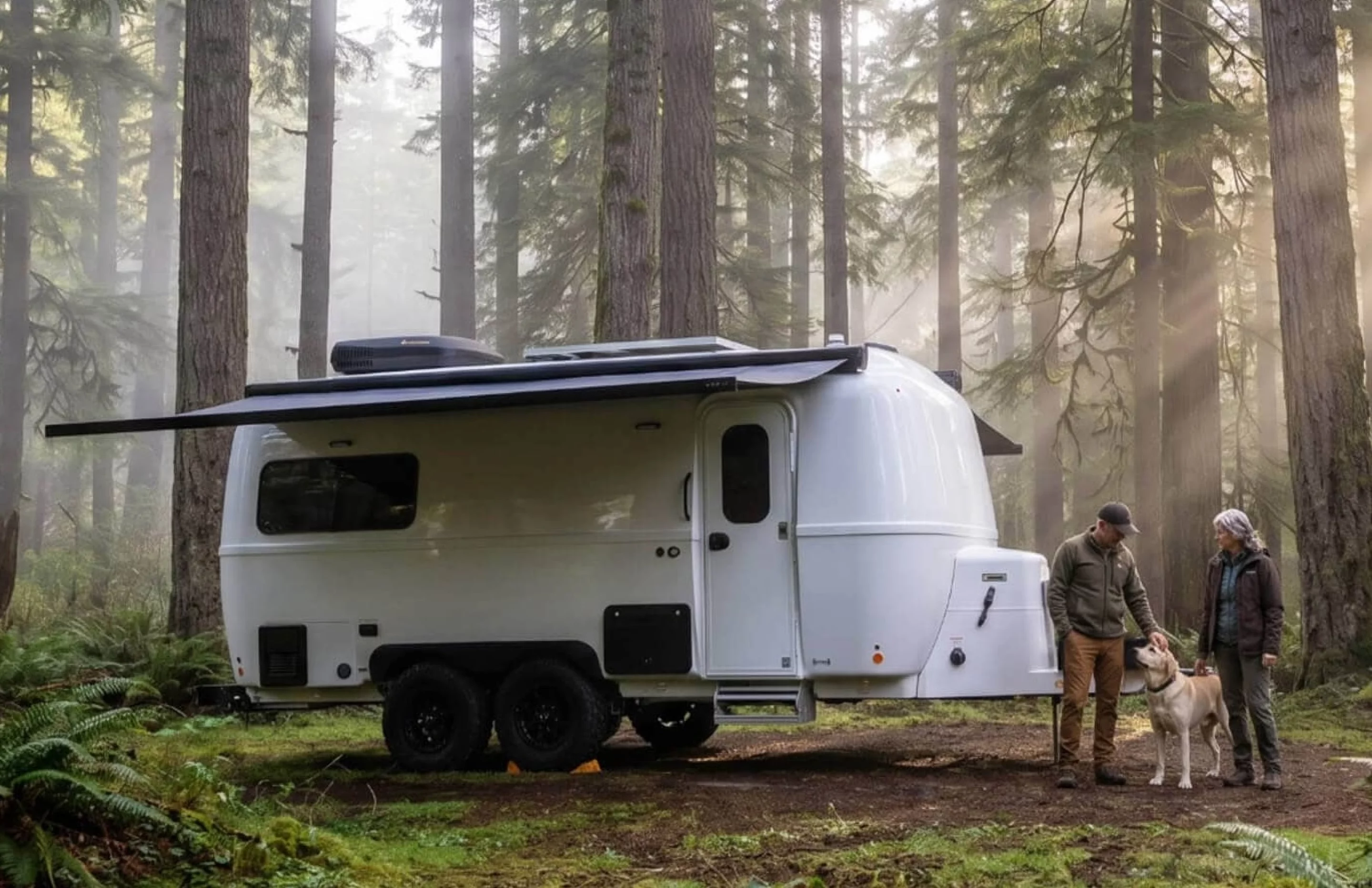 Oliver Apex X23 molded fiberglass off-grid camping trailer