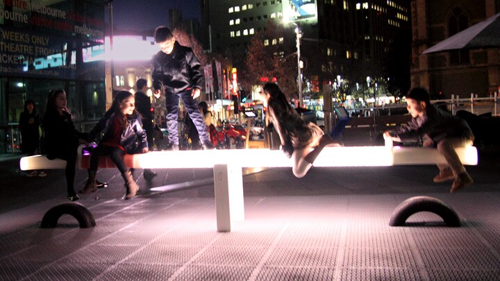LED seesaw gives illuminated physics lesson … remains fun