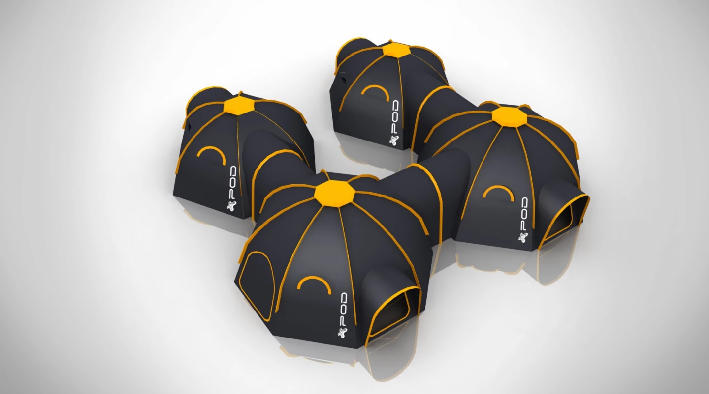 Modular Pod Tents bring campers together under the one roof