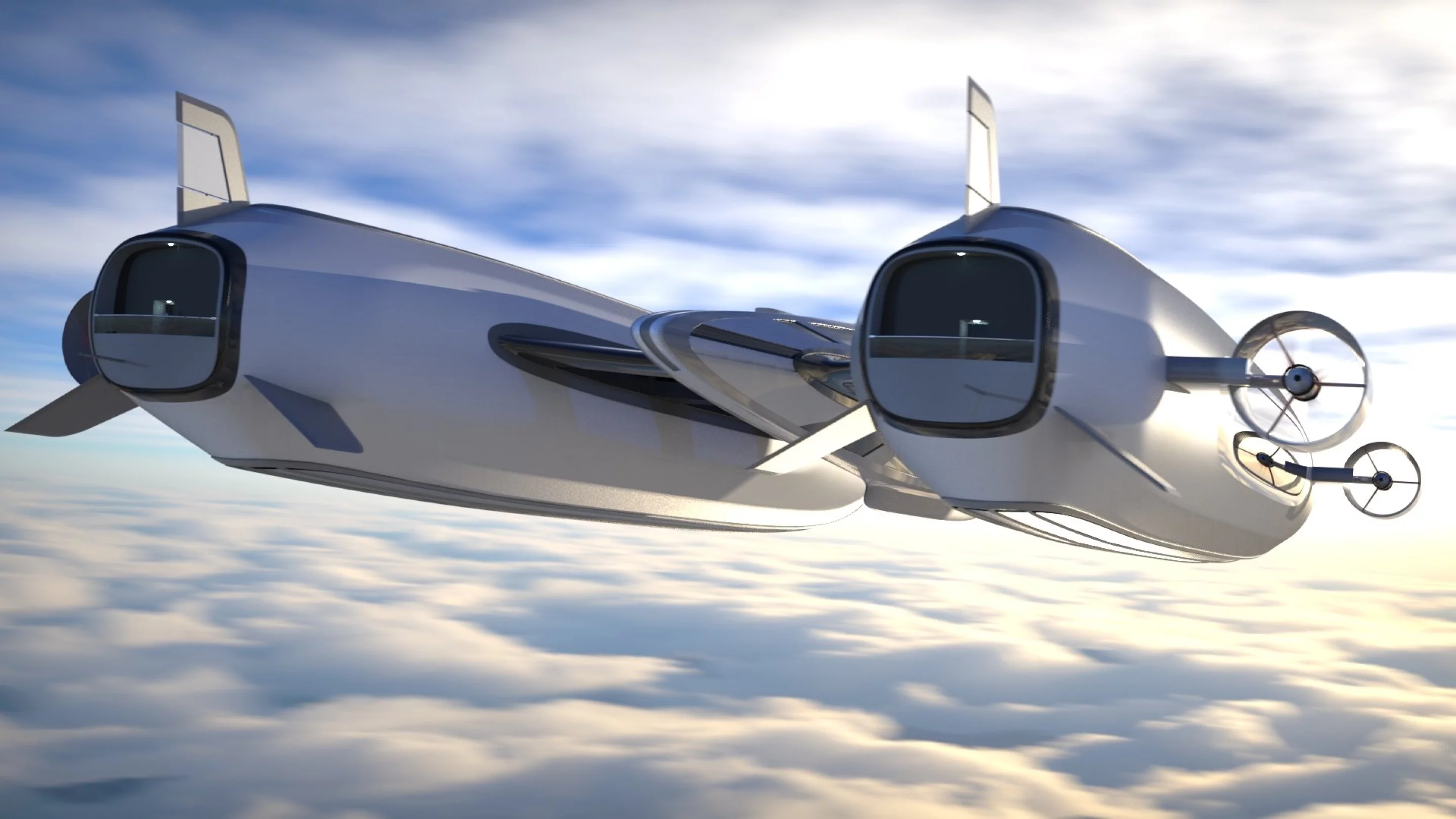 Majestic flying catamaran concept reimagines the blimp