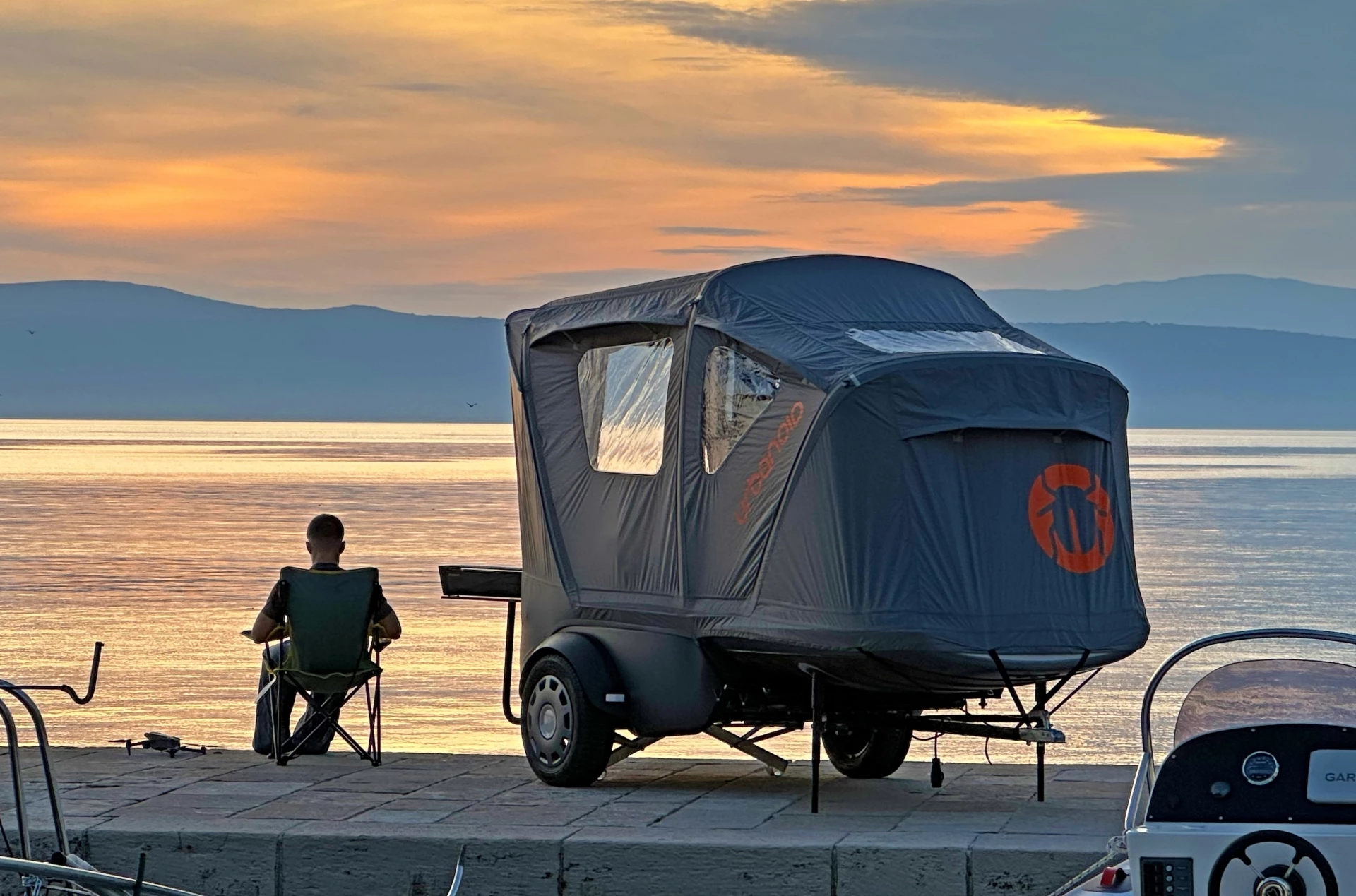 Utterly adorable 530-lb micro-camping pod airs up into tiny-tent abode
