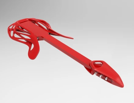 Shapely guitar designed to become part of a wall