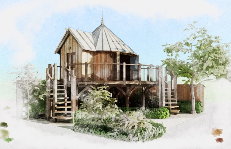 Luxury prefabricated treehouse revealed at the RHS Chelsea Flower Show