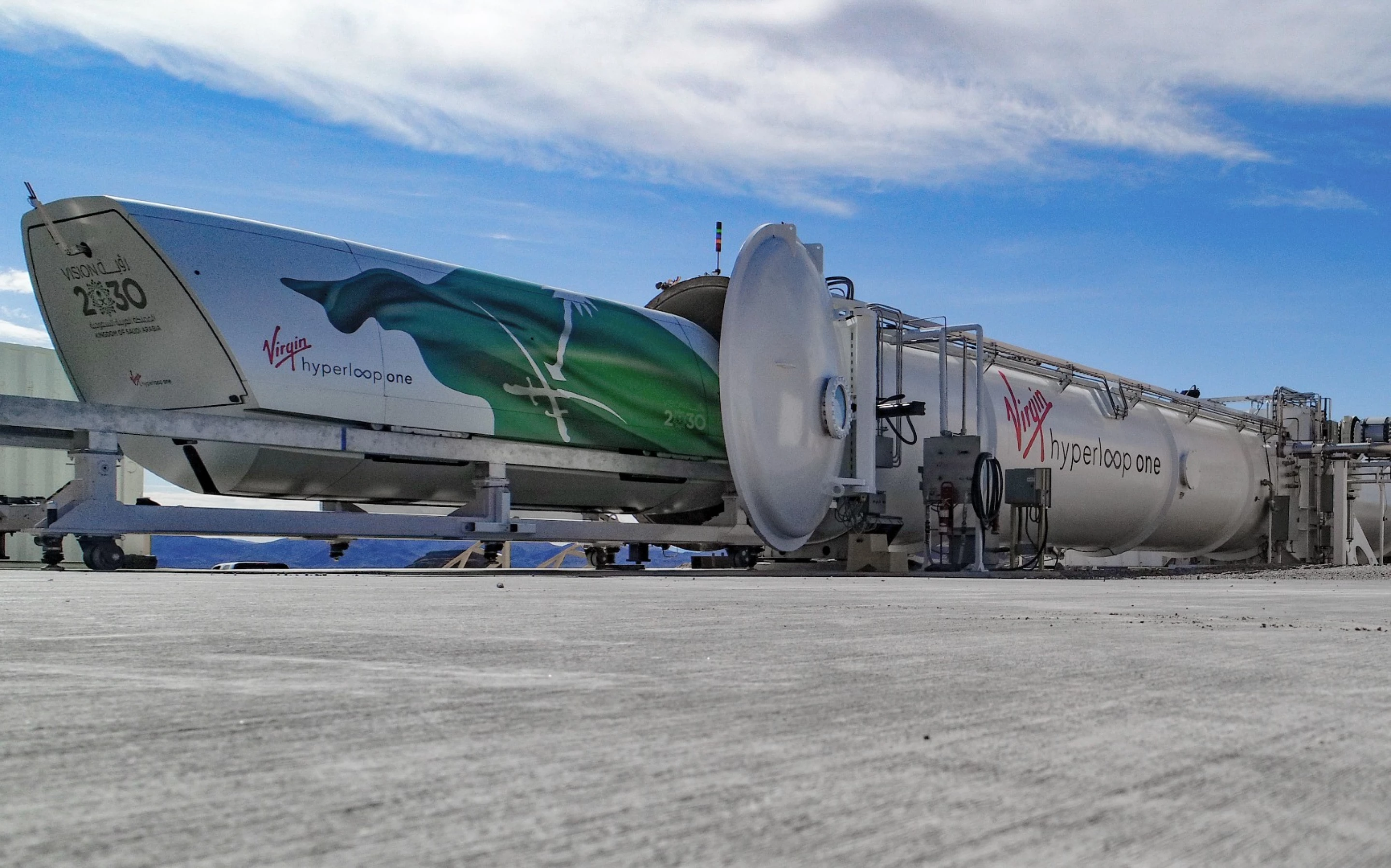 Virgin Hyperloop One shows off shiny new passenger pod for Saudi Arabia
