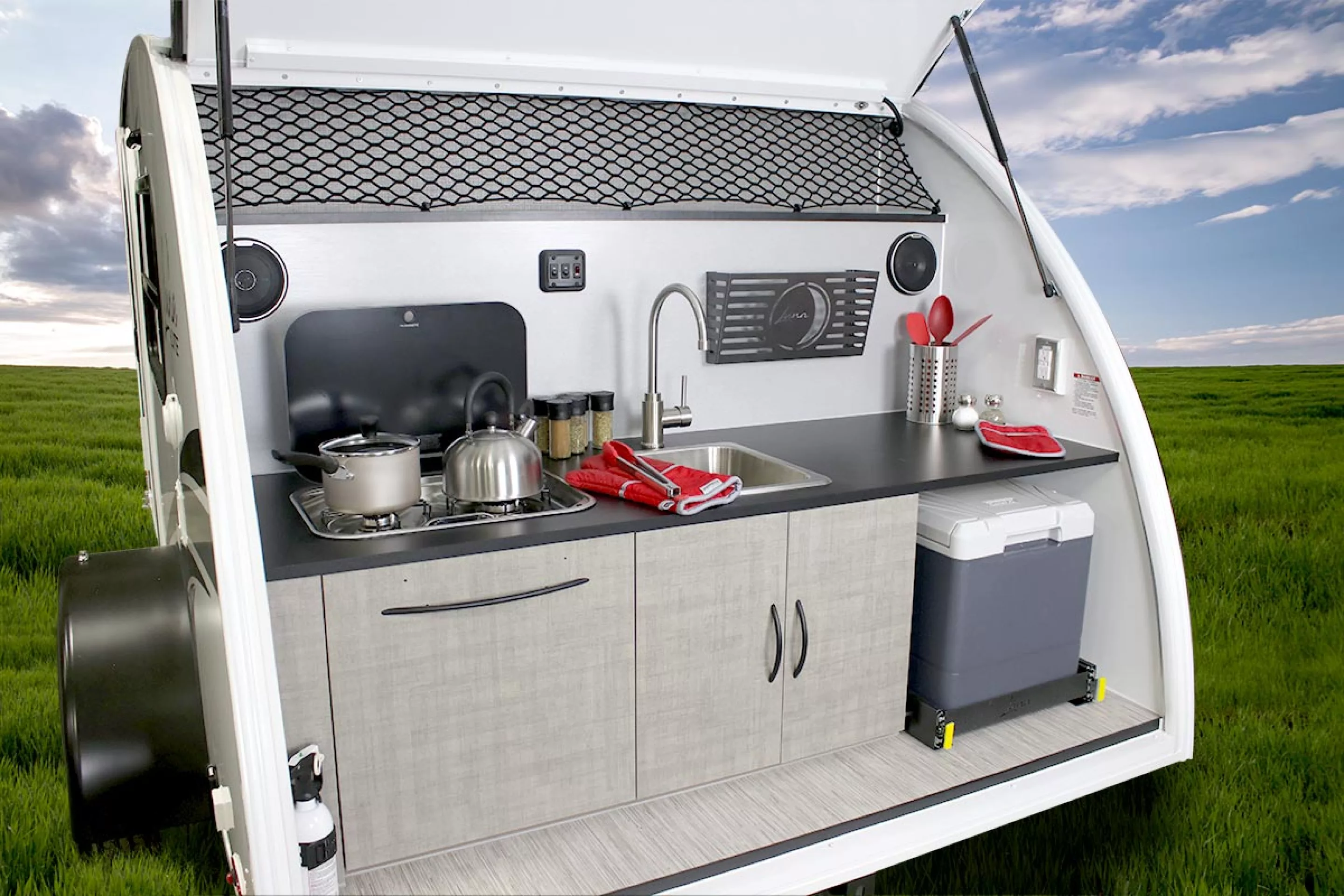 InTech takes its light, cosmic Luna teardrop trailer off-roading