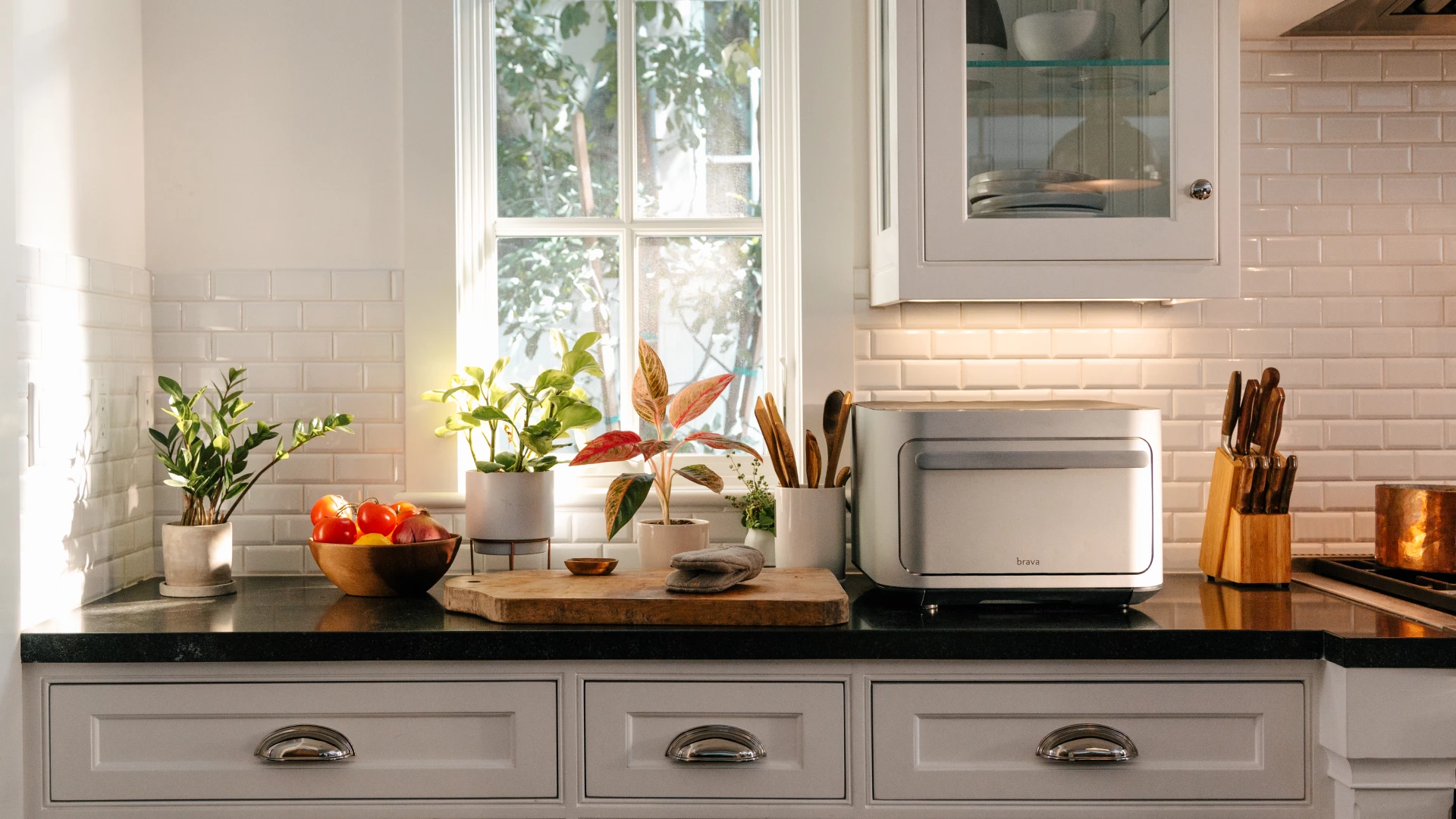 Brava countertop oven cooks with visible and infrared light
