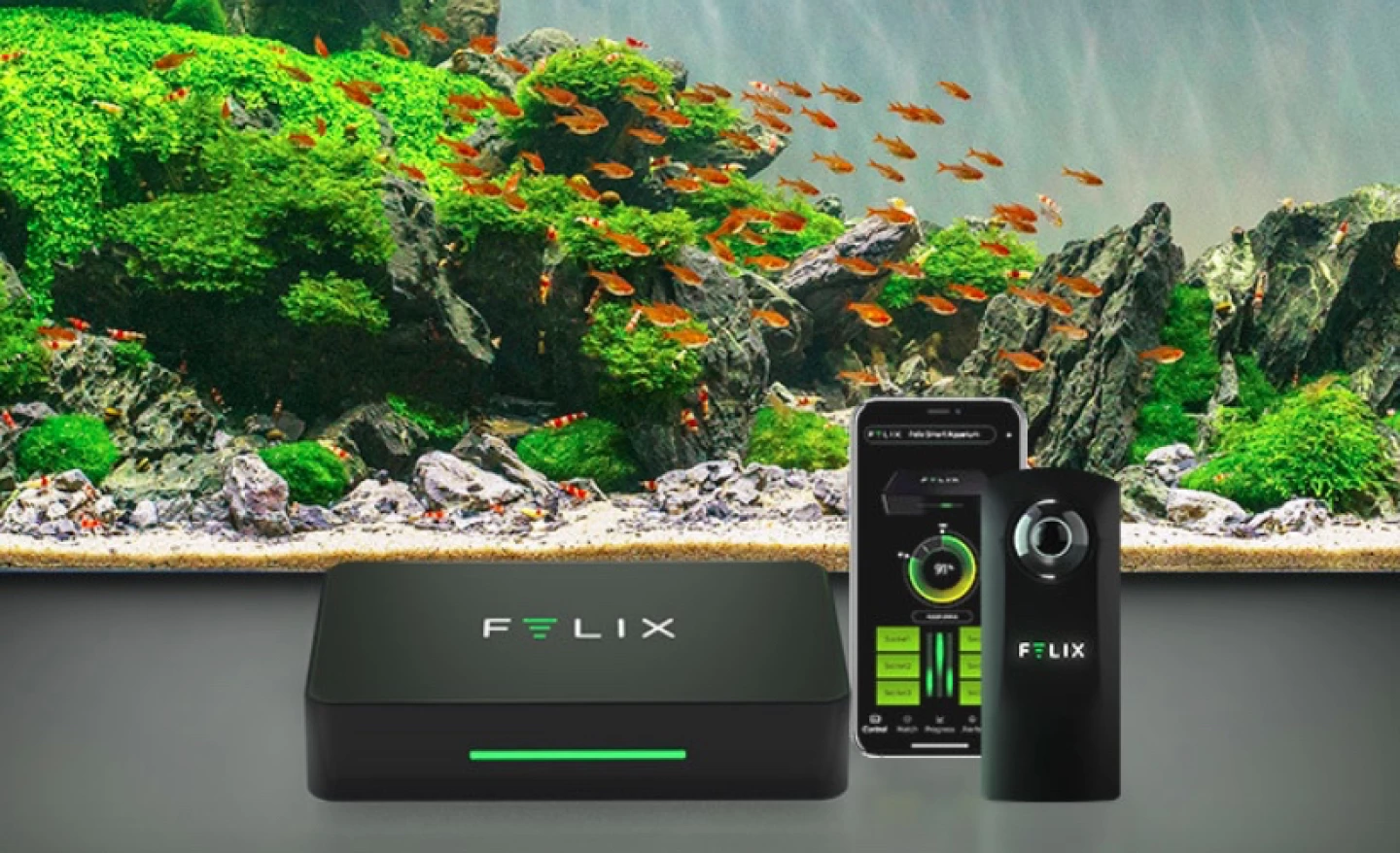 Smart aquarium system utilizes a 360-degree underwater webcam