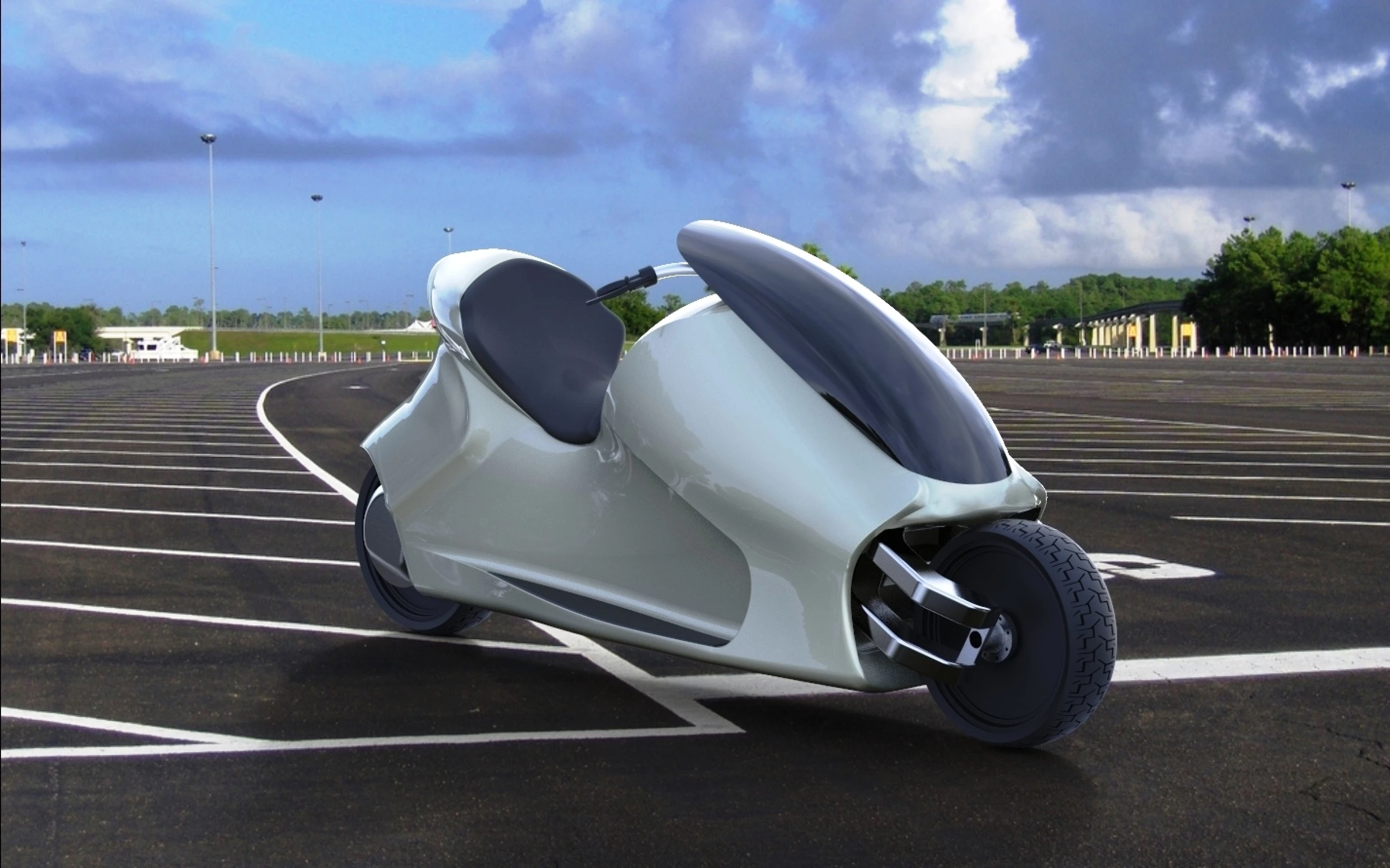 Self-balancing motorbike makes a stand