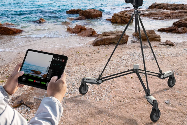 Snoppa Rover: an all-terrain, auto camera dolly with active suspension