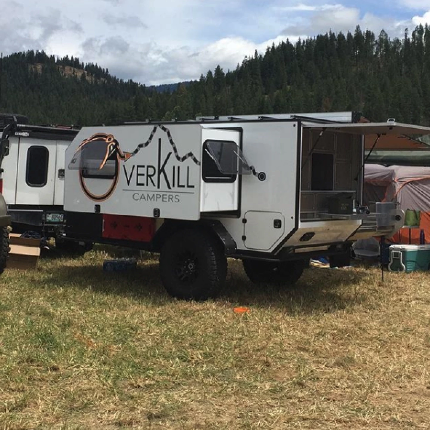 OverKill adventure trailer pops out to provide a comfy footprint on ...