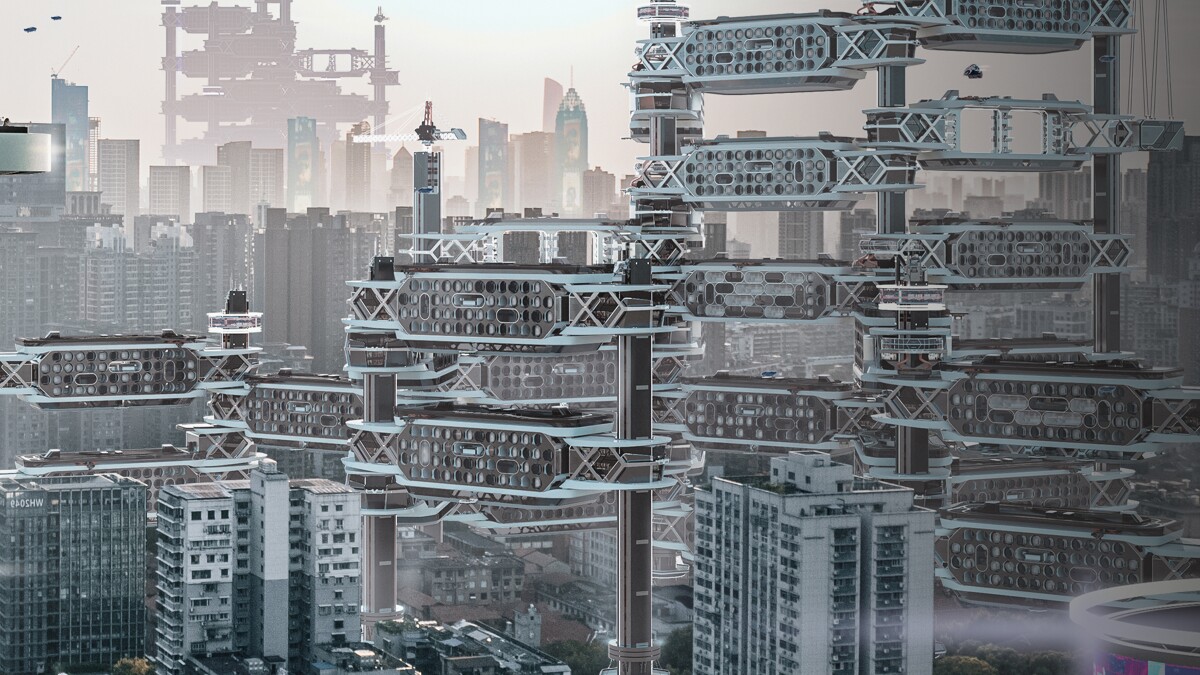 futuristic skyscraper design