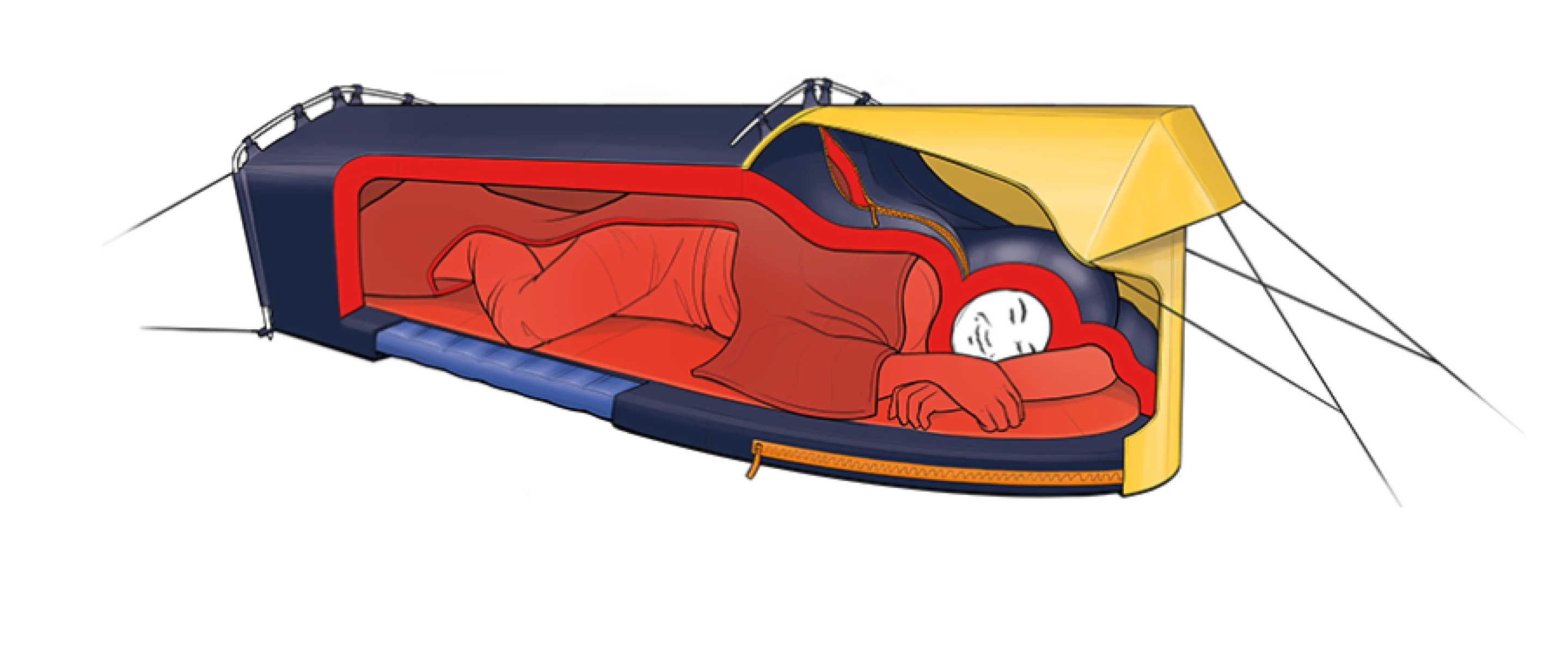 Polarmond sleep system rolls three camping essentials into a warm ...