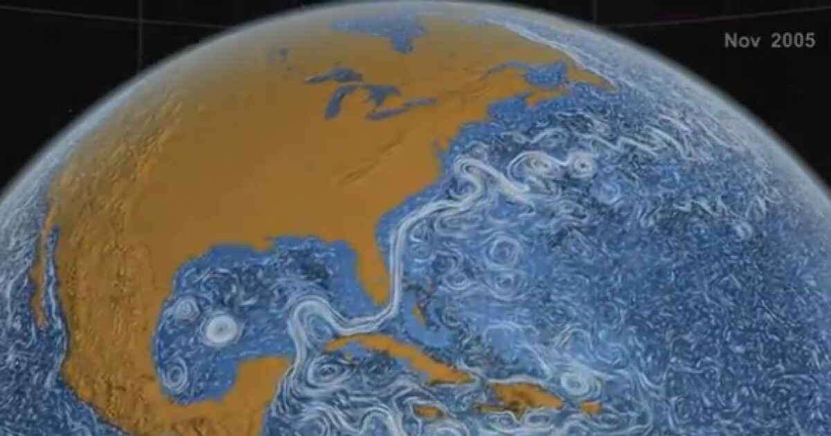 NASA's Perpetual Ocean animation turns ocean currents into art