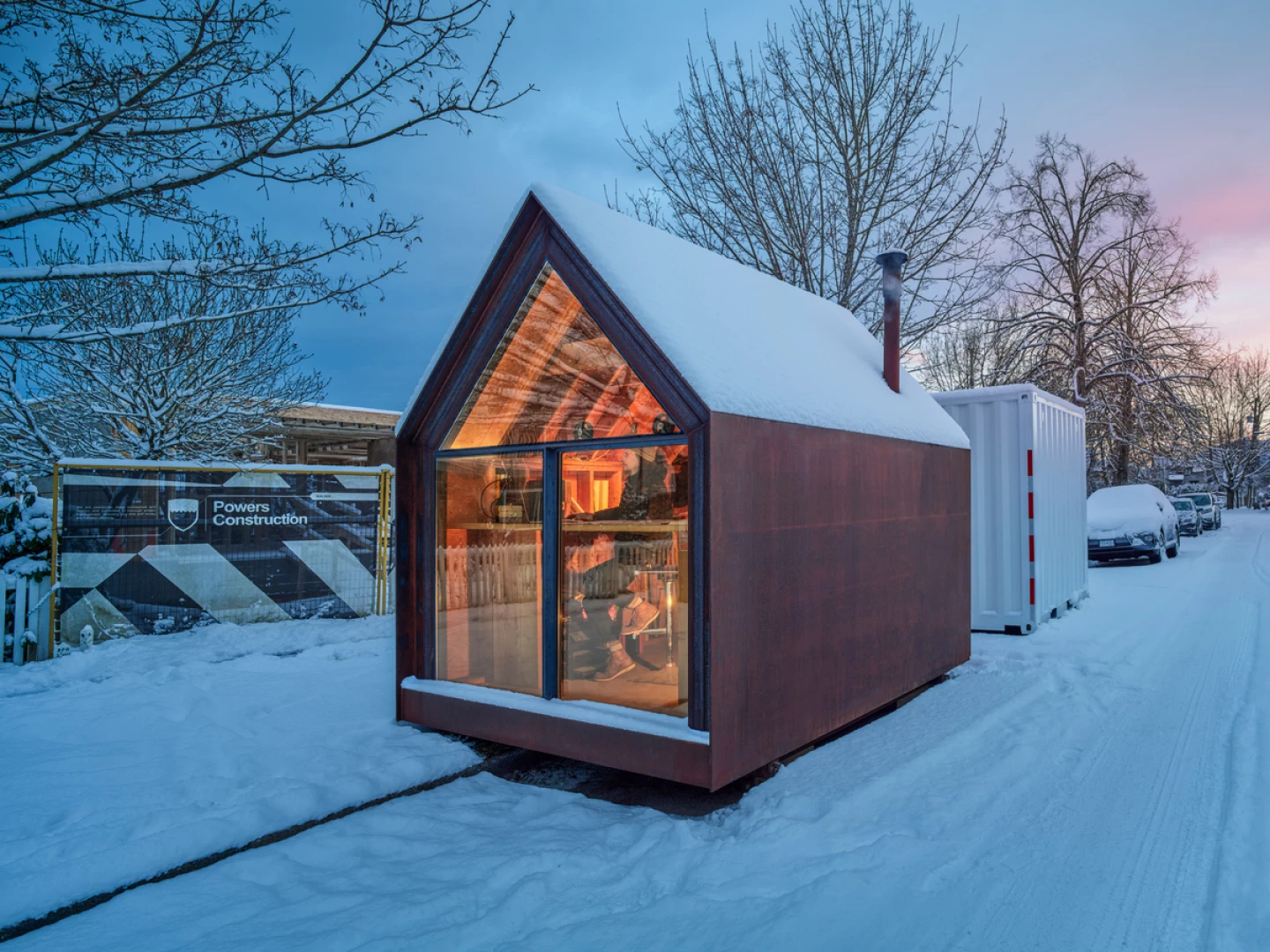 Rusted cabin serves as attractive workspace and shelter