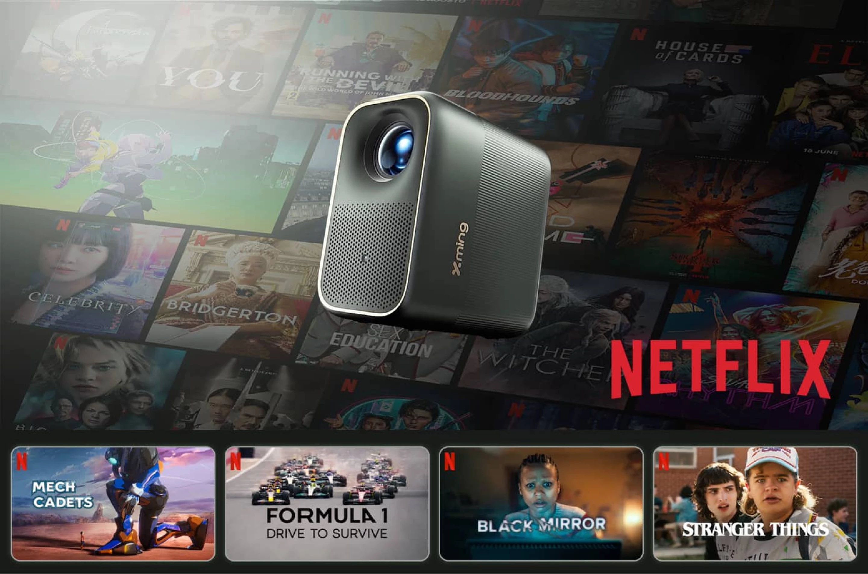 Netflix-certified smart LCD projector streams Google TV
